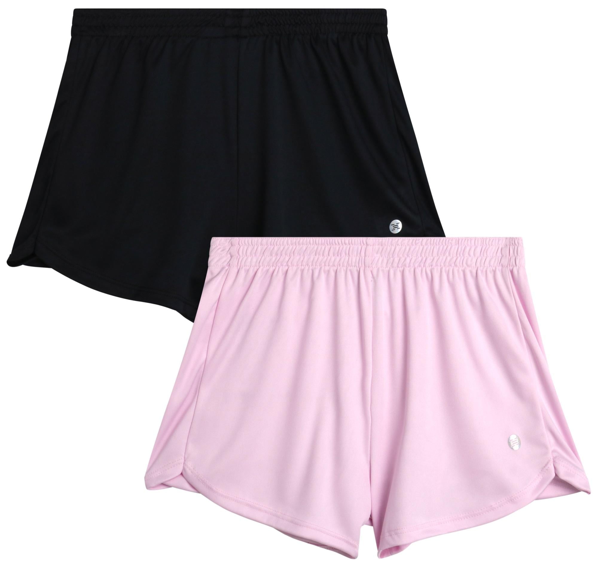 RBX Girls Active Shorts - 2 Pack Flowy Girls Athletic Gym Dolphin ...