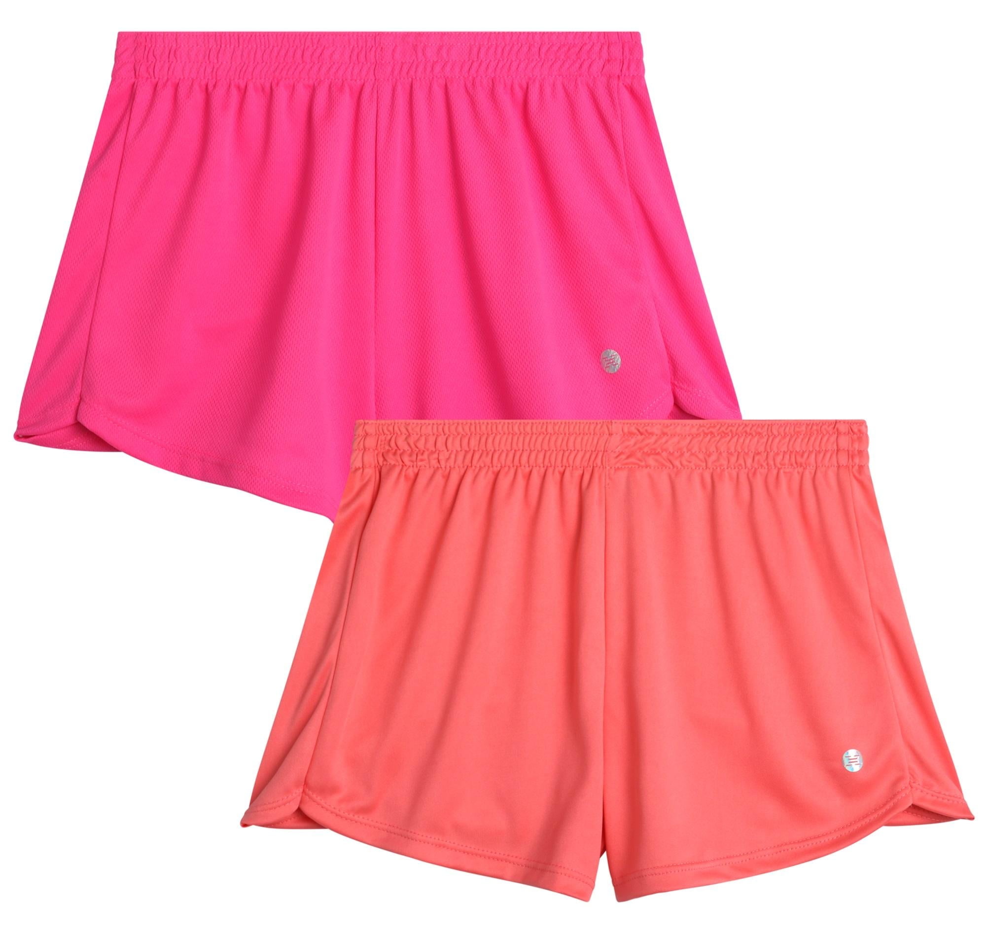 RBX Girls Athletic Shorts - 2 Pack Mesh Gym Girls Dolphin Shorts ...