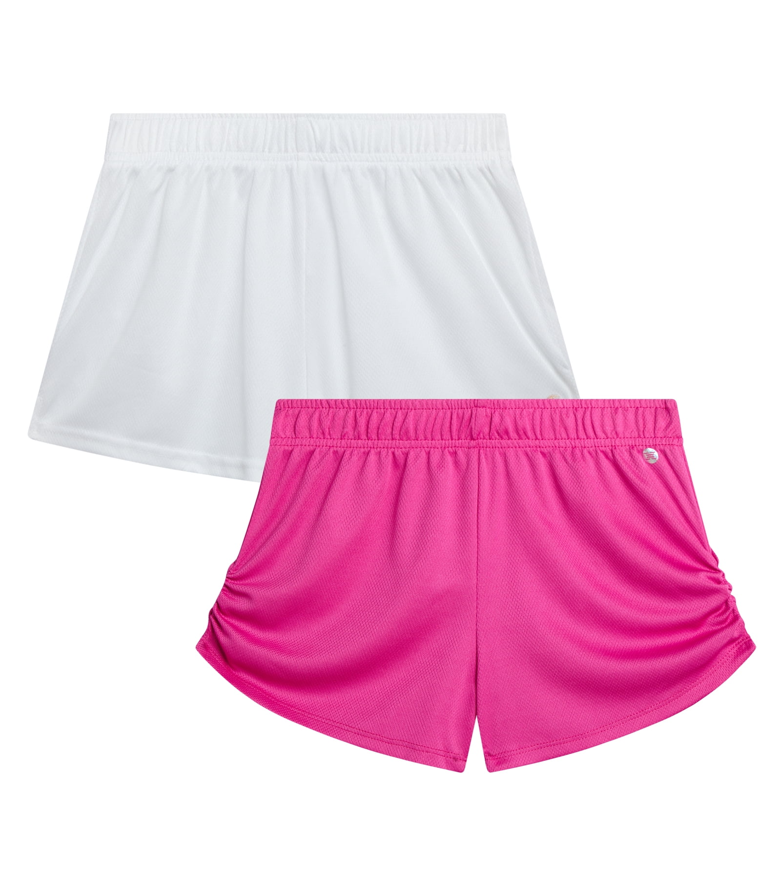 RBX Girls Dolphin Athletic Shorts Breathable Mesh Gym Activewear 2 Pack ...