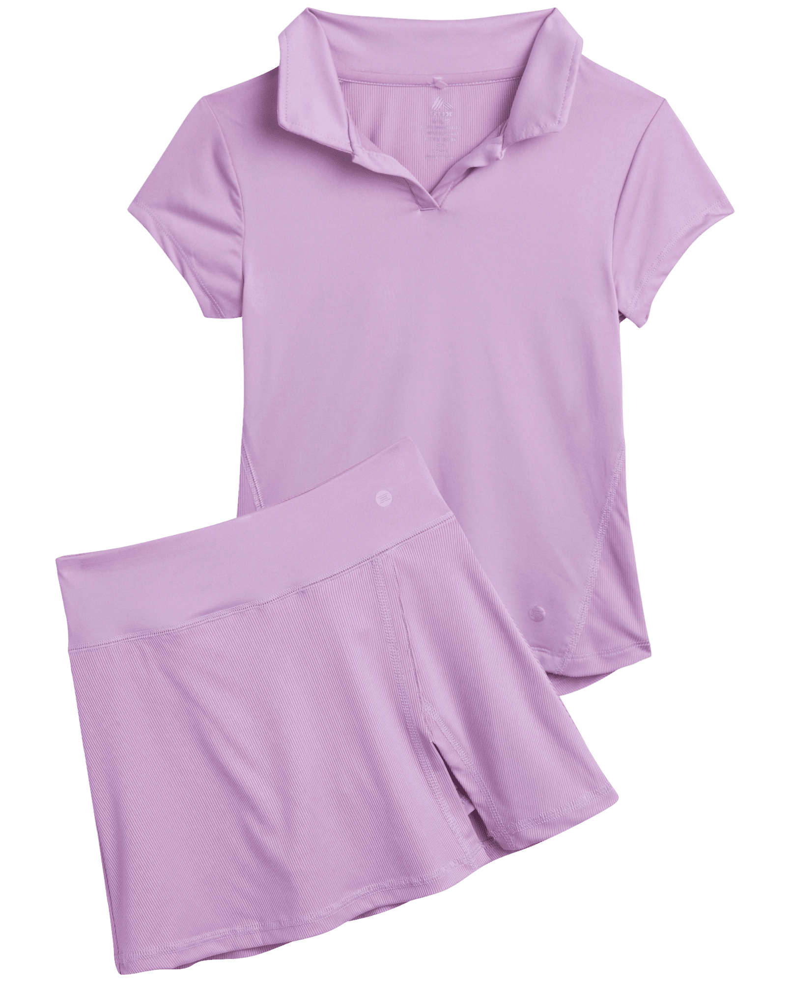 RBX Girls' Active Skirt Set - 2 Piece Stretch Ribbed Polo and Scooter ...