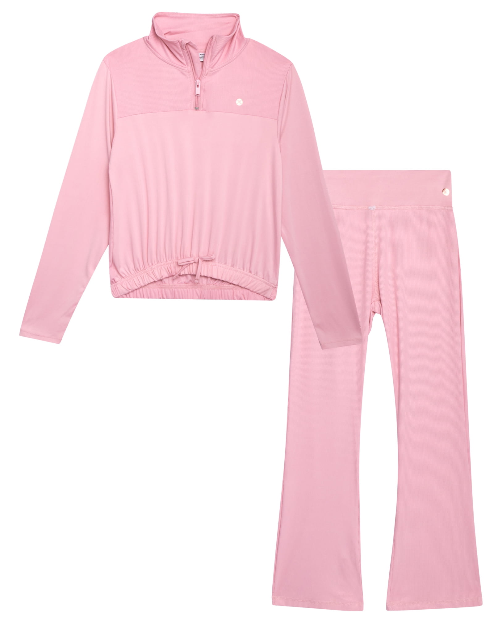RBX Girls Activewear Set - 2 Piece Hoodie or Quarter Zip Top and Flare ...