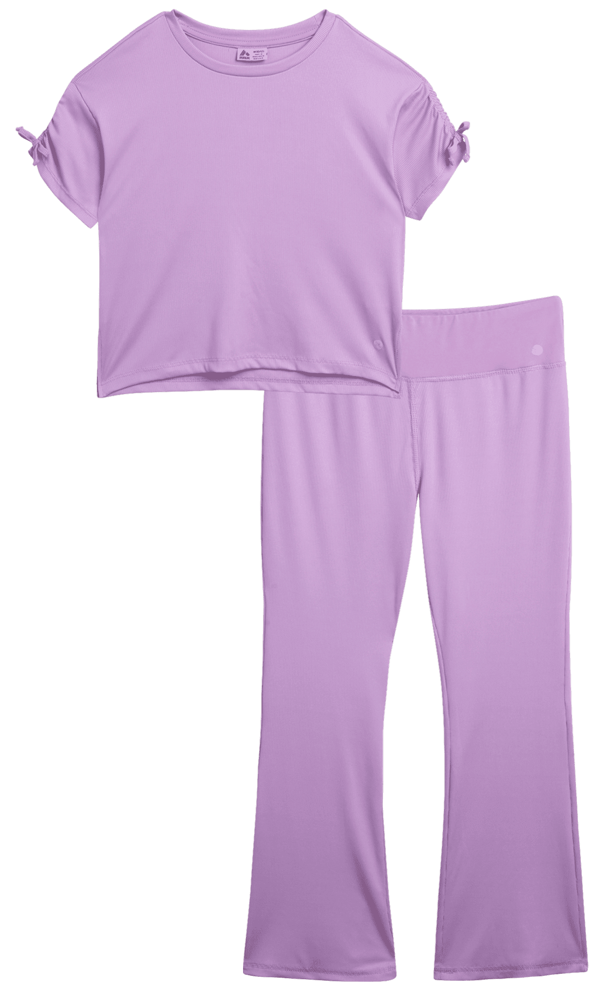RBX Girls' Leggings Set - 2 Piece Ribbed T-Shirt and Flare Leg Yoga ...