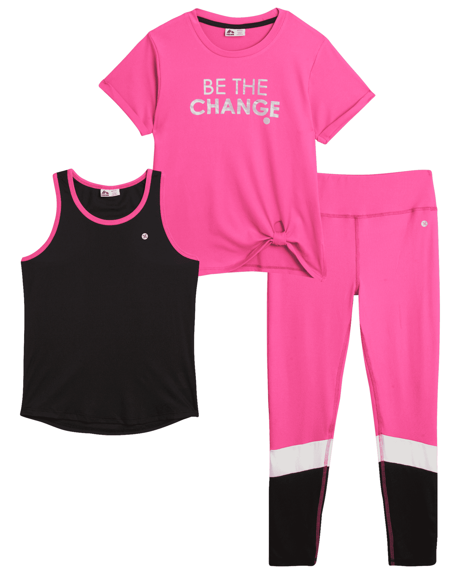 RBX Girls Clothing Set with Kids Performance T-Shirt Tank Top and Capri ...