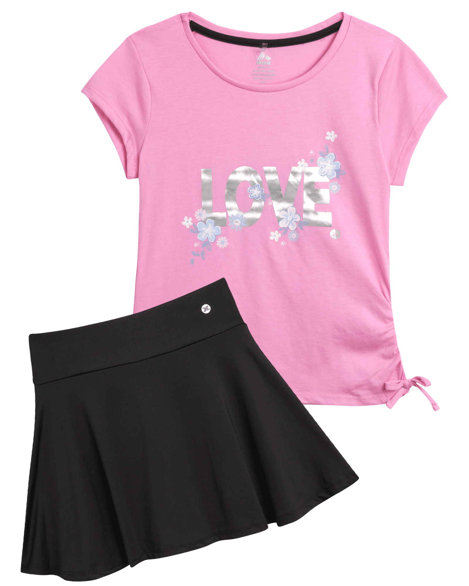 RBX Girls' Active Wear Skort Set - 2 Piece Performance T-Shirt and ...