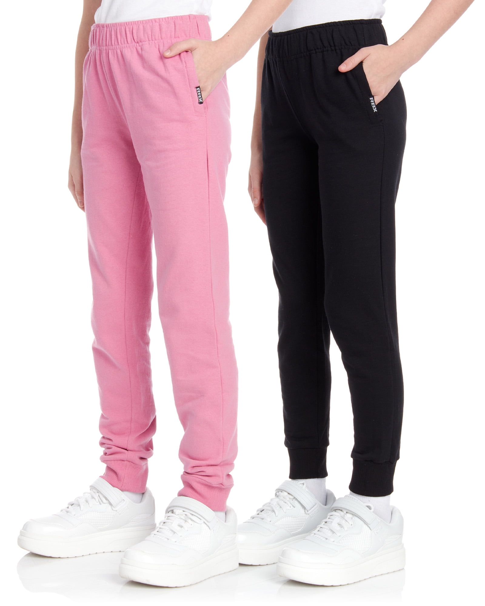 RBX Girls' Sweatpants - 2 Pack Active Fleece Joggers (Size: 4-16 ...