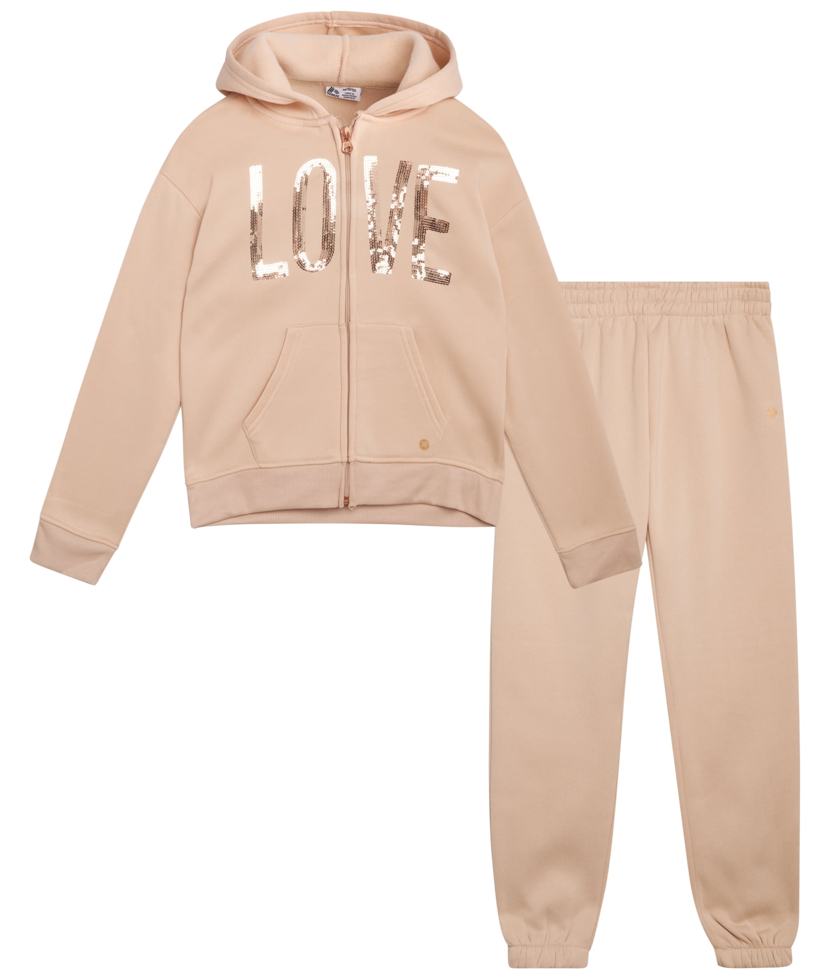 RBX Girls' Tracksuit Set - 2 Piece Fleece Zip Up Hoodie and Active ...