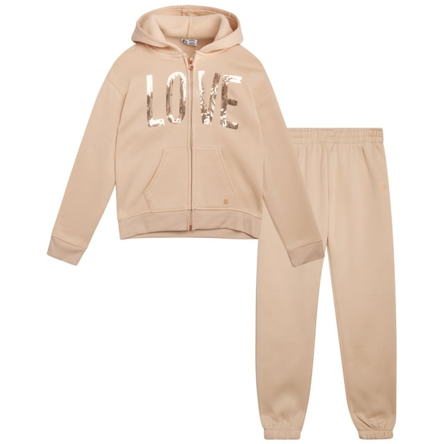 RBX Girls' Tracksuit Set - 2 Piece Fleece Zip Up Hoodie and Active ...