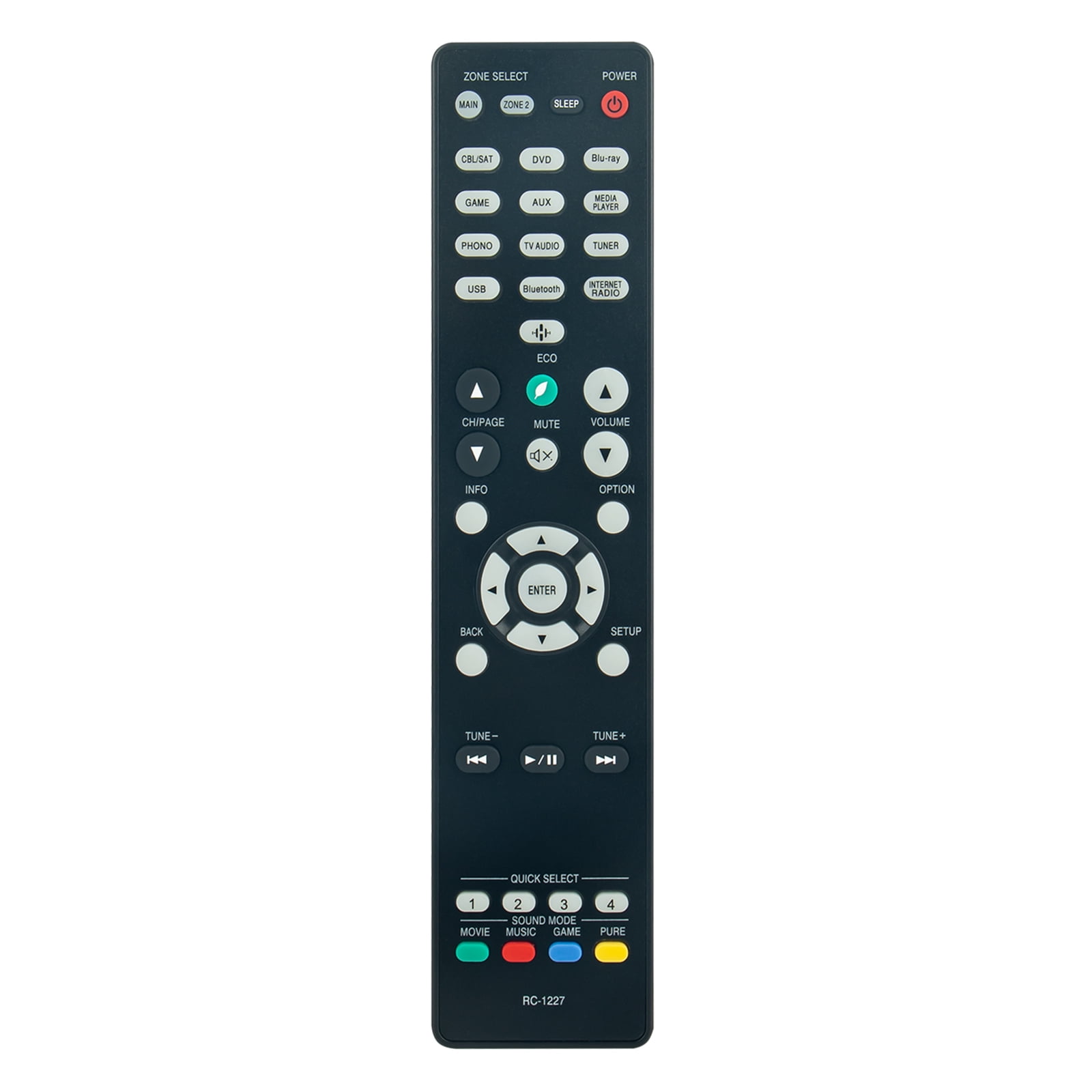 RC-1227 Replacement Remote Control for Denon AV Receiver AVR-S740H AVR ...