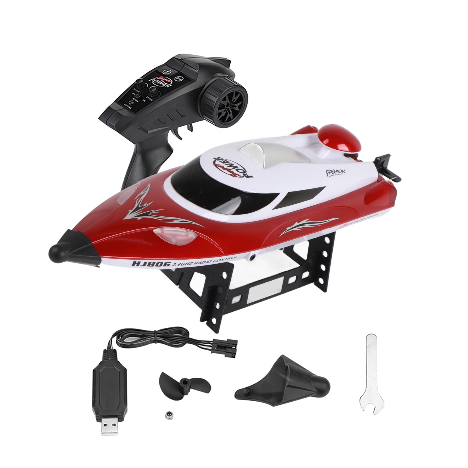 RC 2.4GHz Remote Control 4 Channel Mini Boat Racing Speedboat Model ...