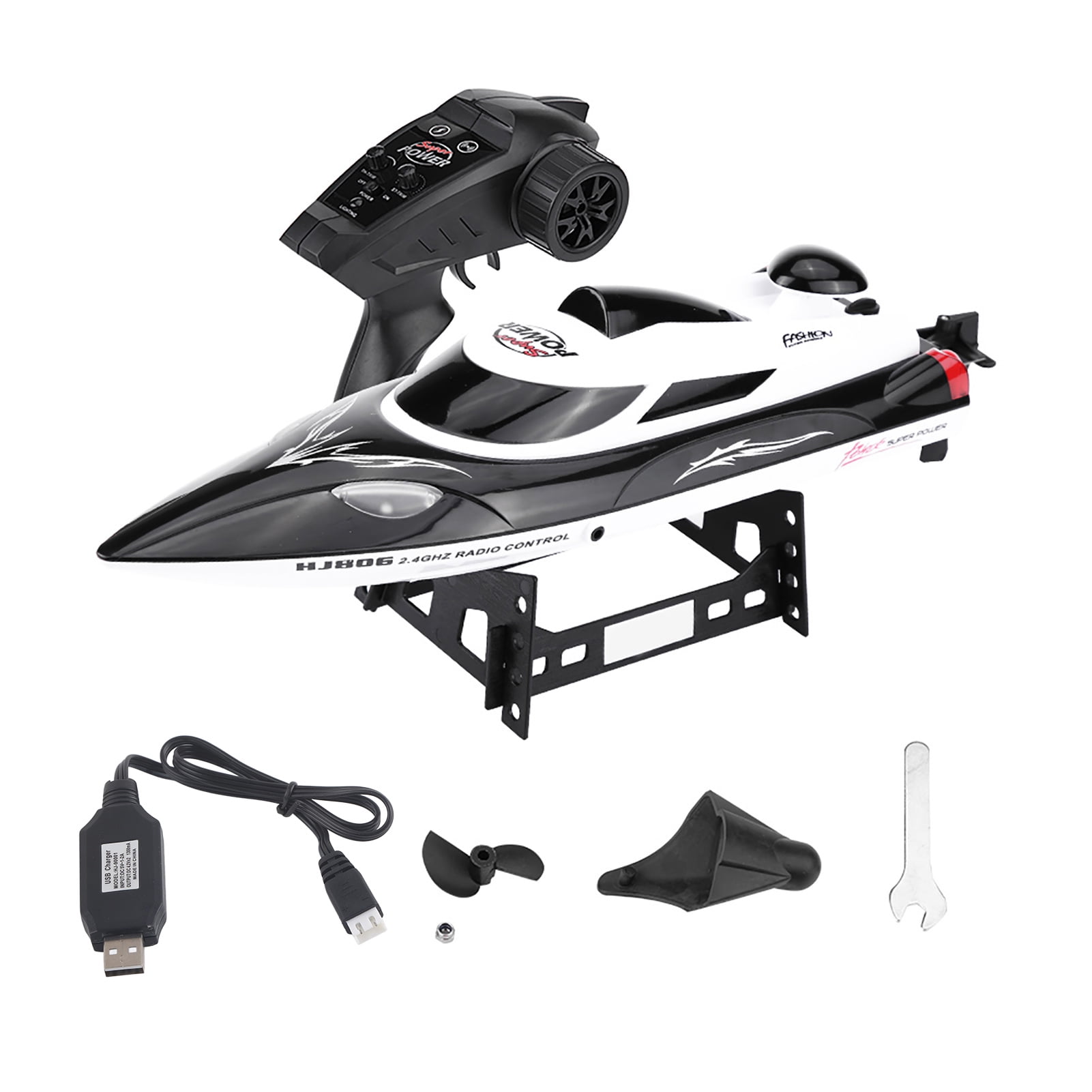 RC 2.4GHz Remote Control 4 Channel Mini Boat Racing Speedboat Model ...