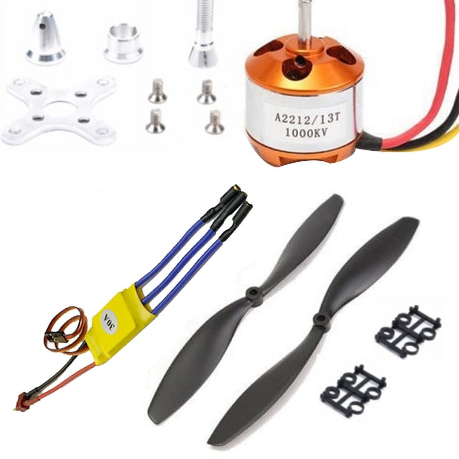 RC 2212 1000KV Brushless Motor+30A ESC Electric Speed Controller+1045 ...