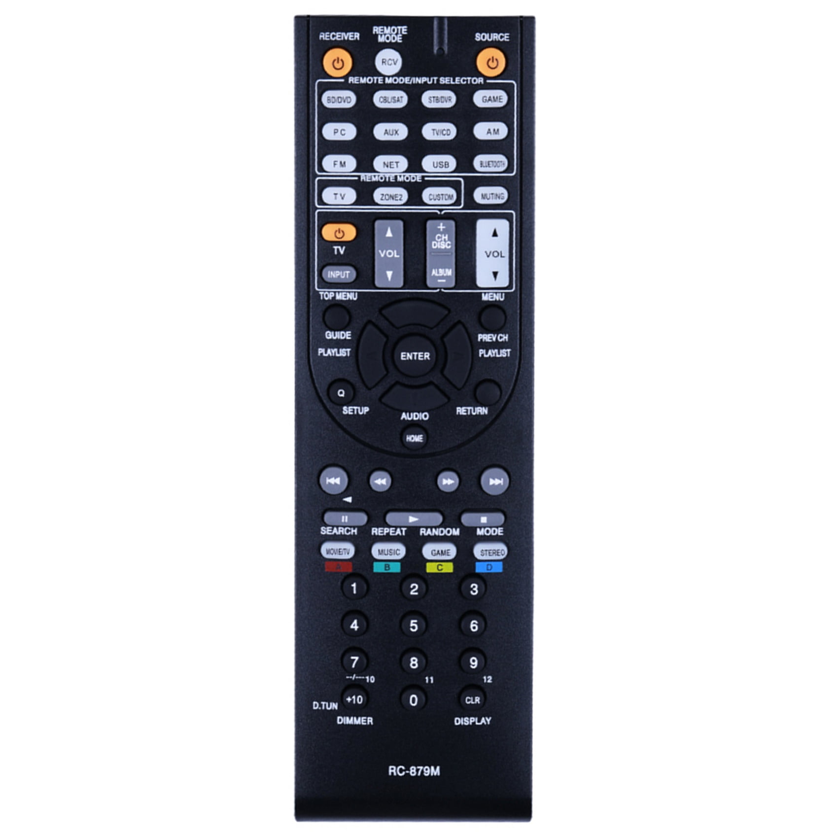 RC-879M Remote Control for TX-NR535 TX-SR333 HT-R393 HT-S3700 Power ...