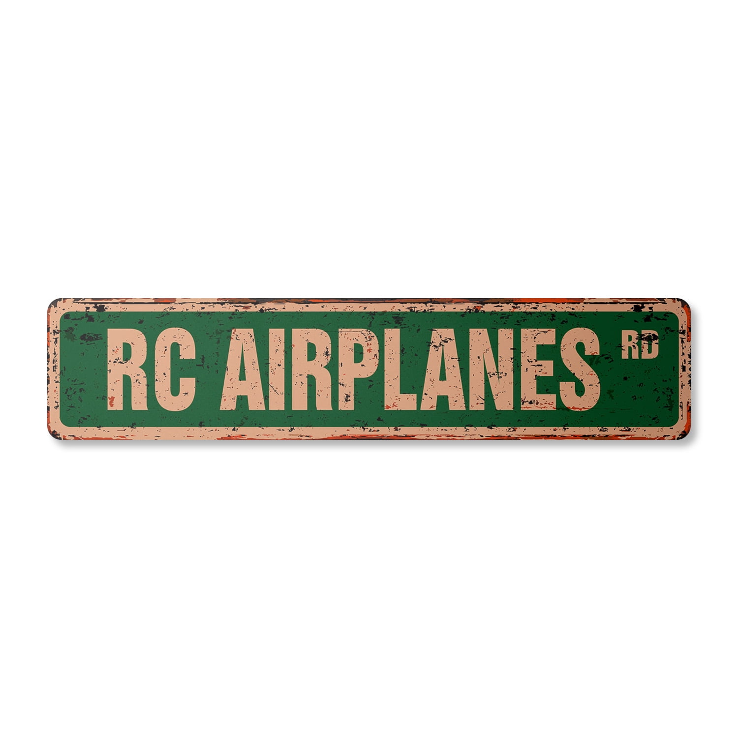 RC AIRPLANES Vintage Aluminum Street Sign hobby model builder ...
