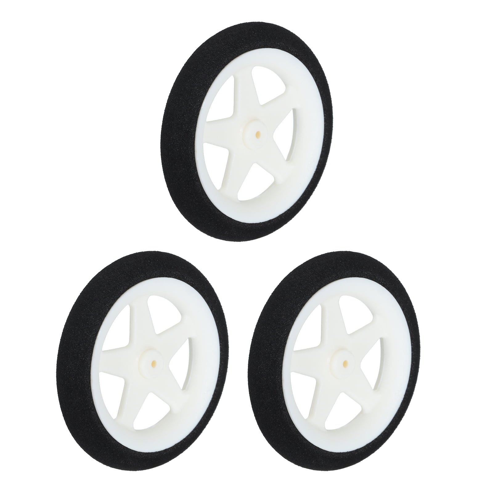 RC Airplane Wheels OD 2.17"xID 0.08" ,White RC Sponge Wheels for DIY RC ...