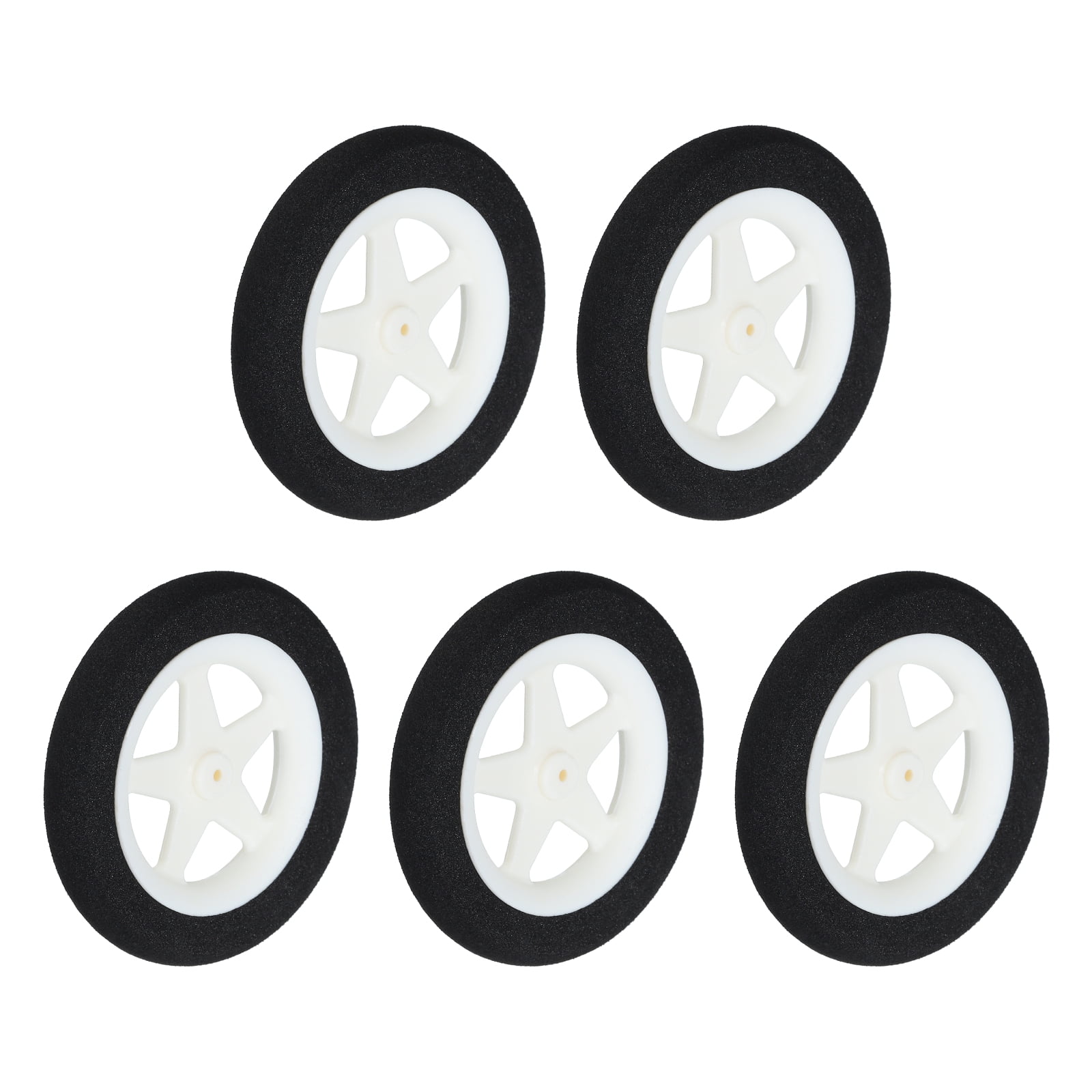 RC Airplane Wheels OD 2.5"xID 0.08" ,White RC Sponge Wheels for DIY RC ...