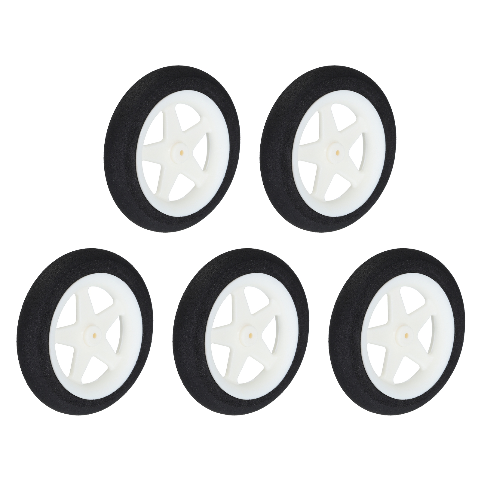 RC Airplane Wheels OD 3.07"xID 0.07" ,White RC Sponge Wheels for DIY RC ...