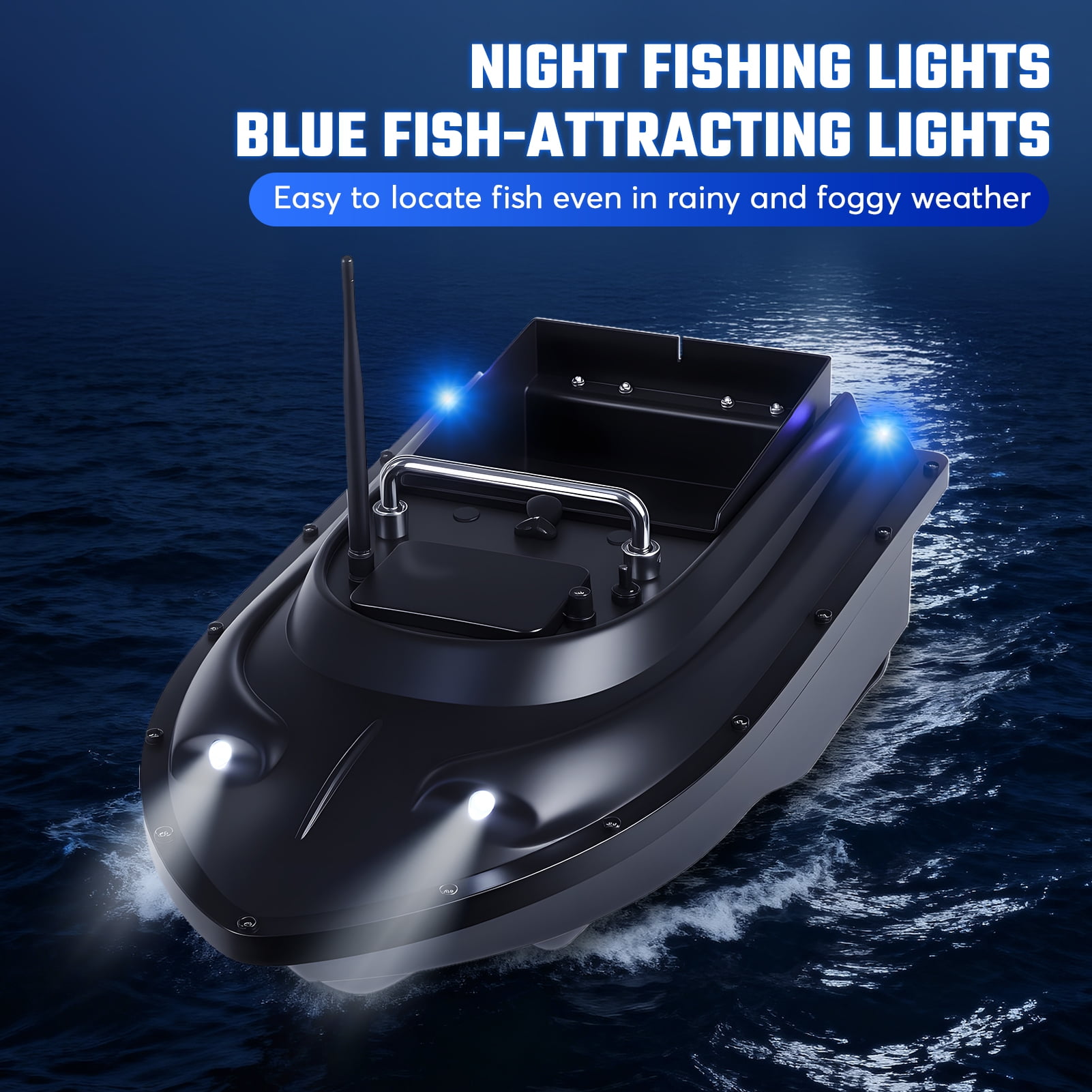 RC Bait Boat for Surf Fishing, 546-Yard Remote Control Bait Boat with ...