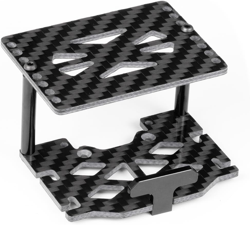 RC Battery Tray Double Decker Carbon Fiber ESC Mount Plate for 1/18 RC ...