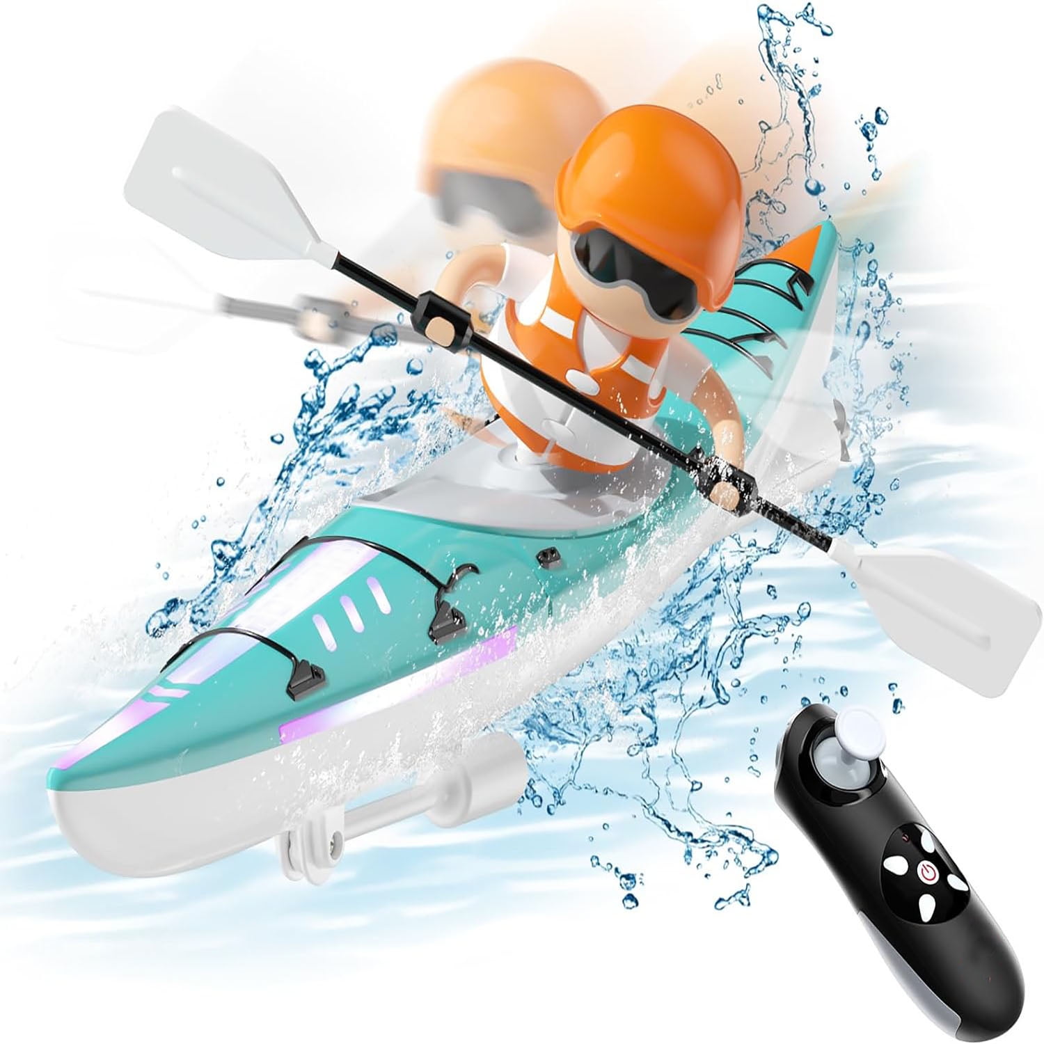 RC Boat for Kids - Remote Control Boat with LED Lights - 2.4GHz ...