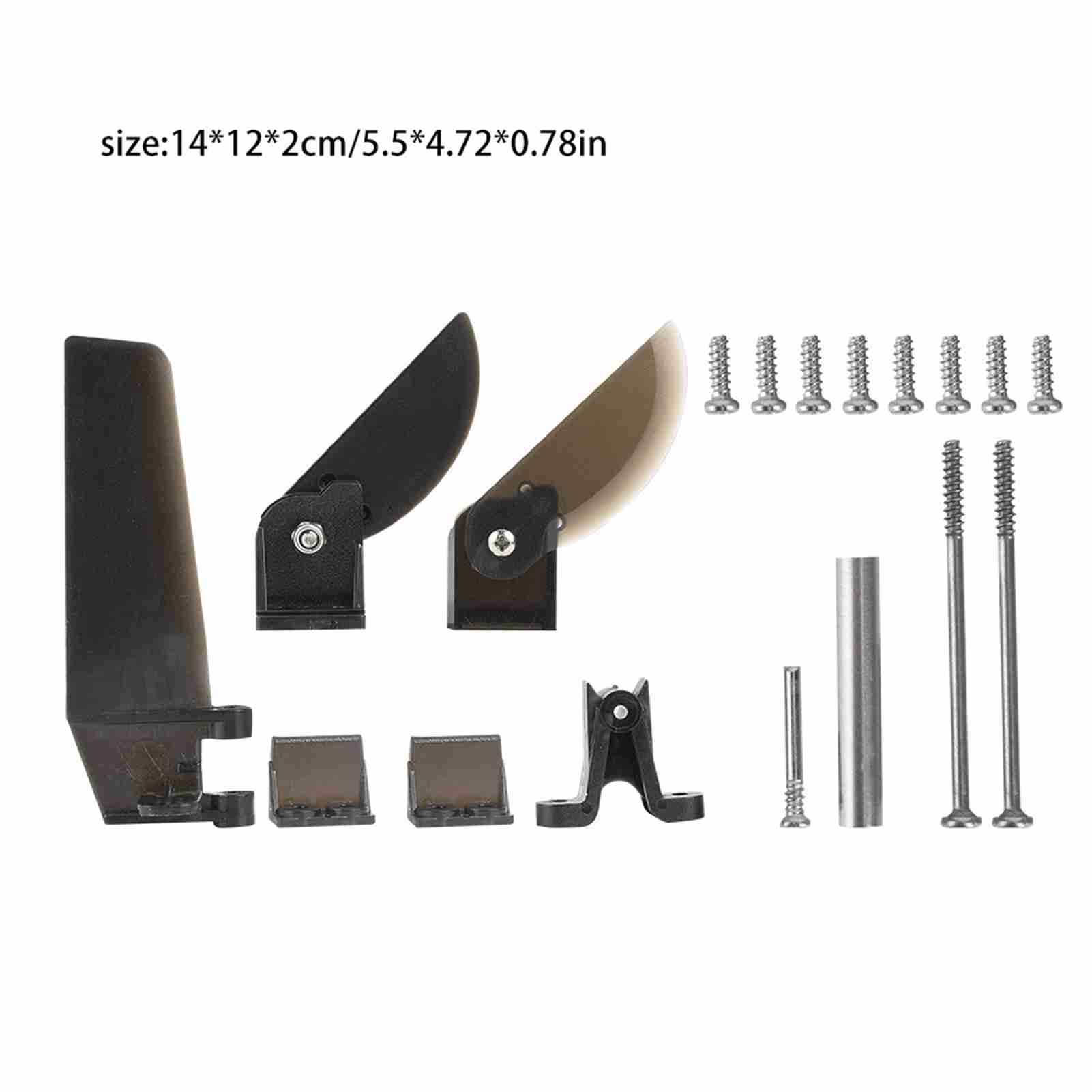 RC Boat Tail Rudder Turn Fin Set, Durable Plastic Metal Upgrade Parts ...