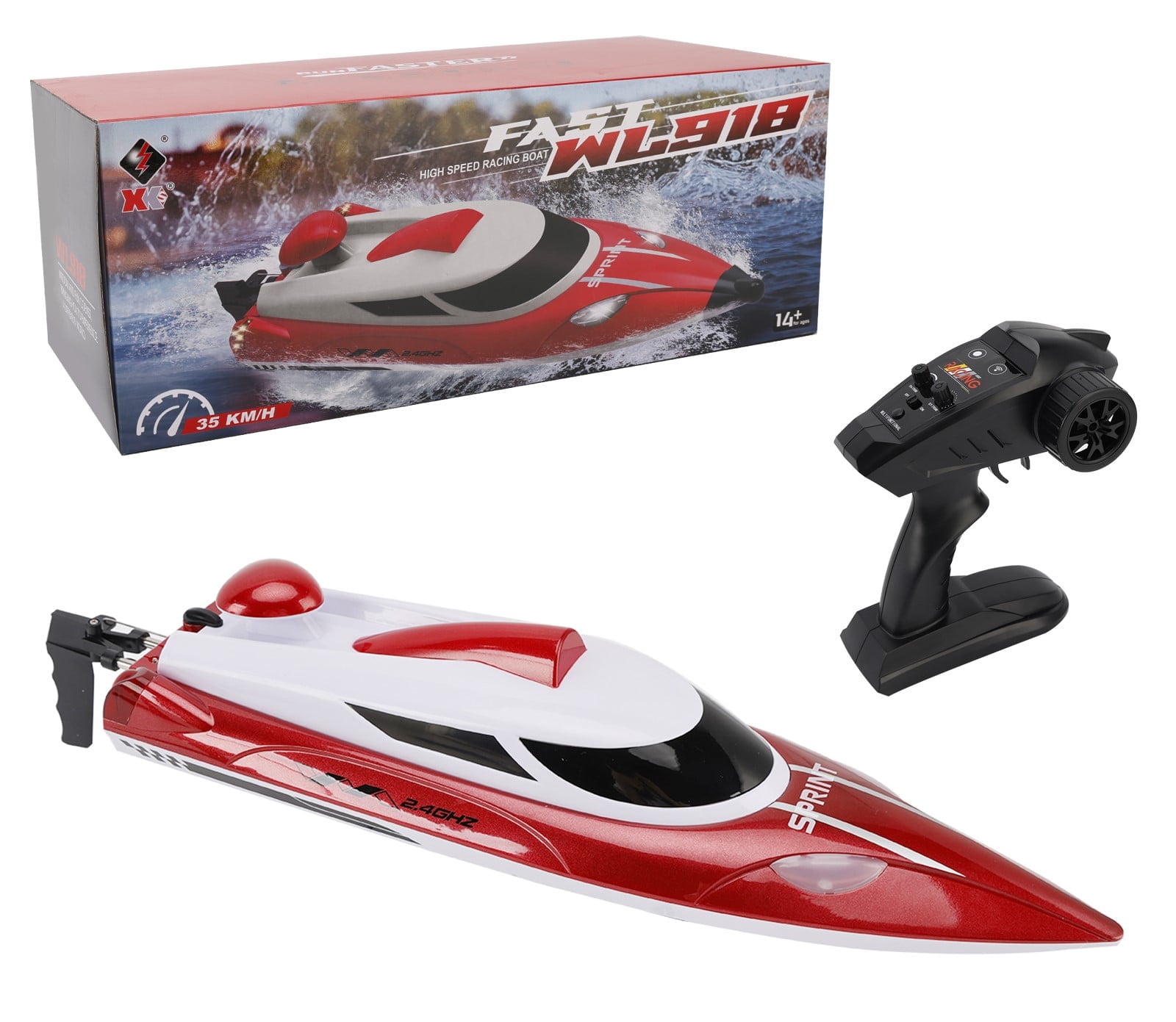 RC Boat, WLtoys WL918 Remote Control Boat, 21MPH High Speed RC Racing ...