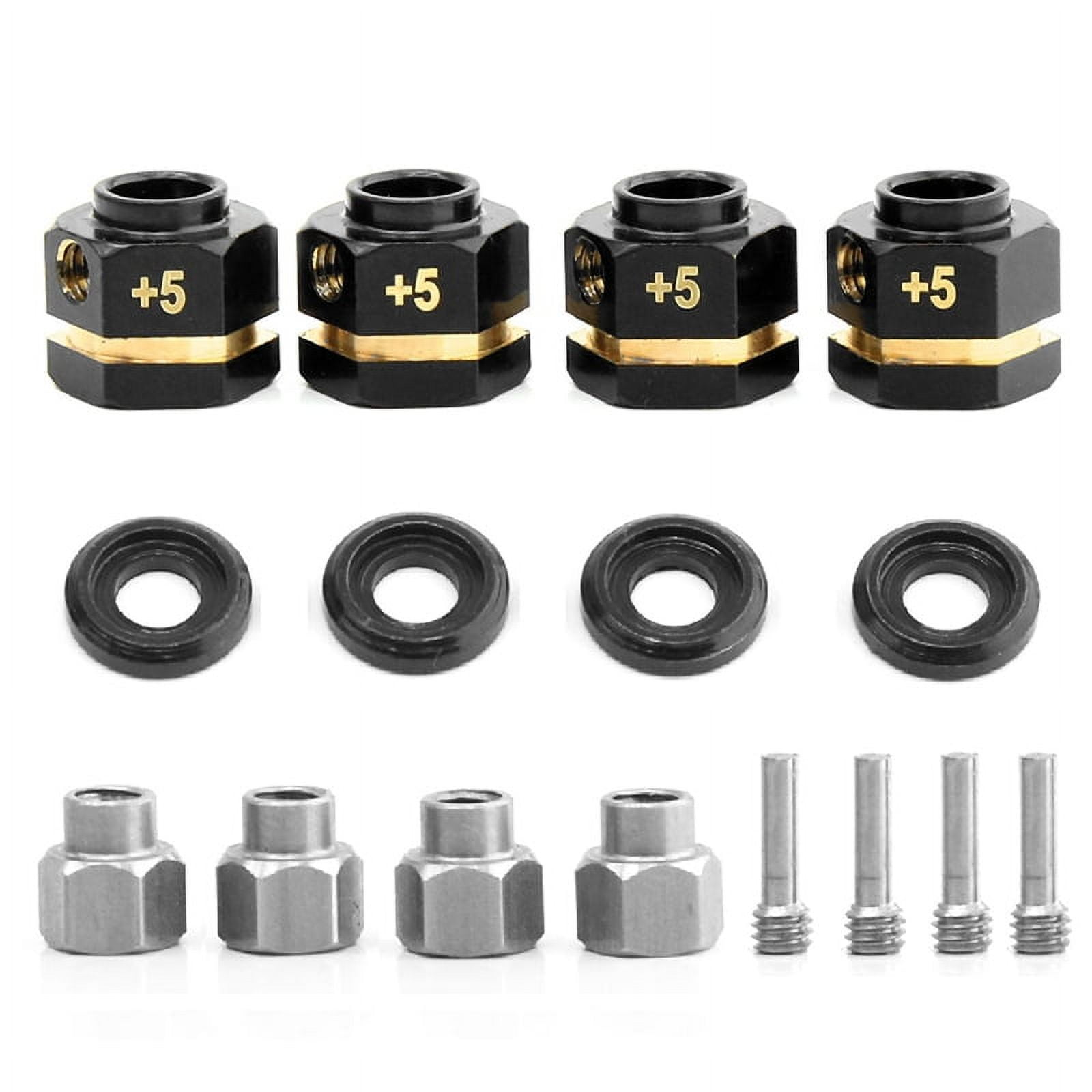 RC Brass Spacers Wheel Hex Hub Extenders for TRX4 TRX6 Wheels Extension Hex Drive Adapter(+5mm ...