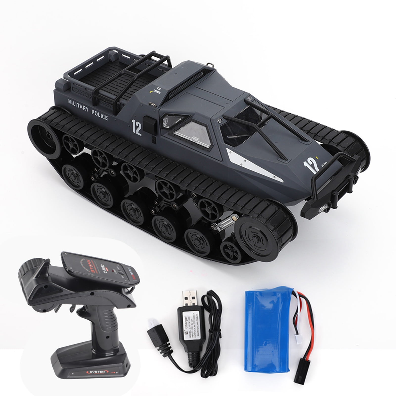 RC Car 1/12 Scale 2.4GHz Kids RC Rechargeable 380 Motor 360° Rotating Vehicle 5m Wading Depth ...