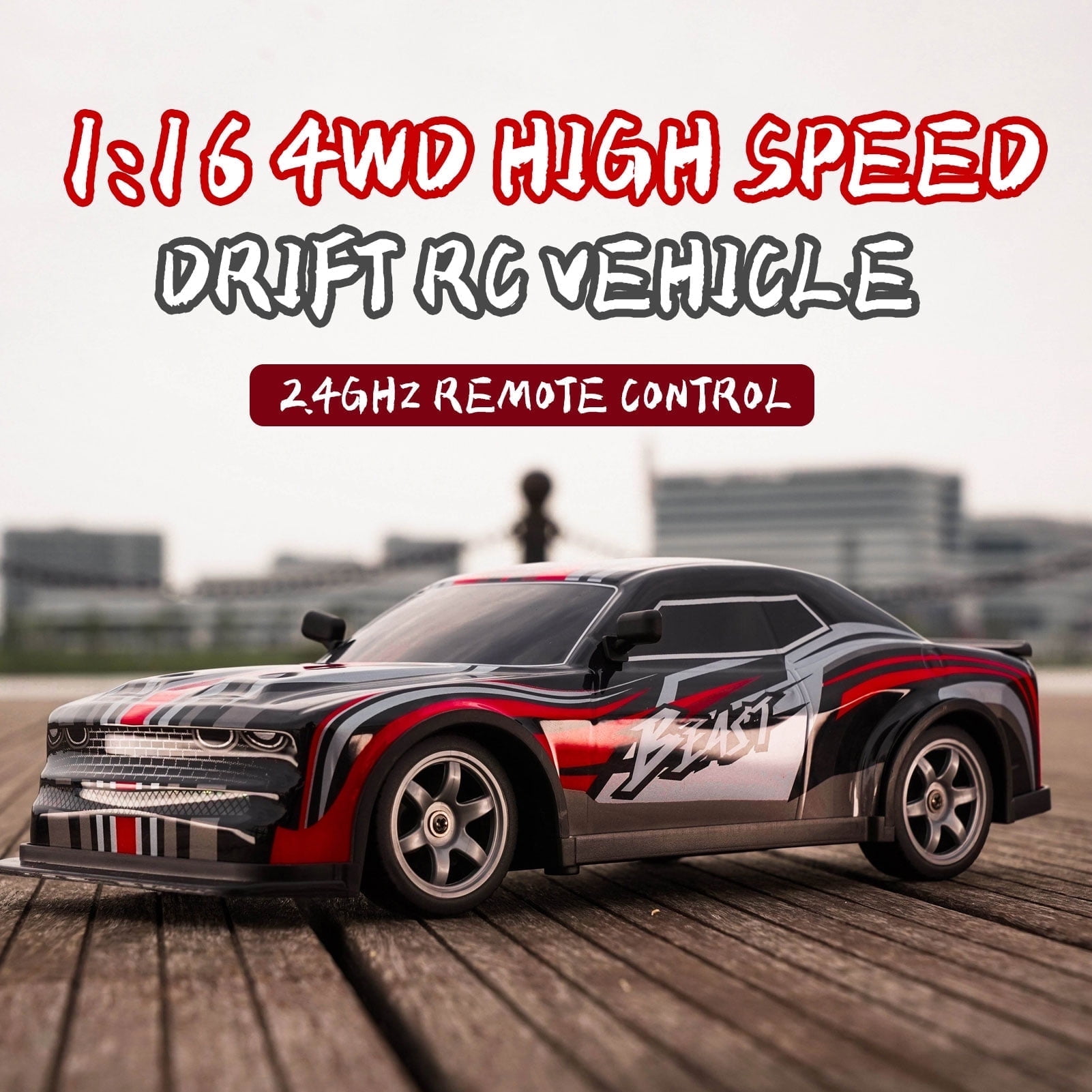 RC Car 1:16 High Speed Drift Vehicle, 4WD RC Truck, Fast RC Car with ...
