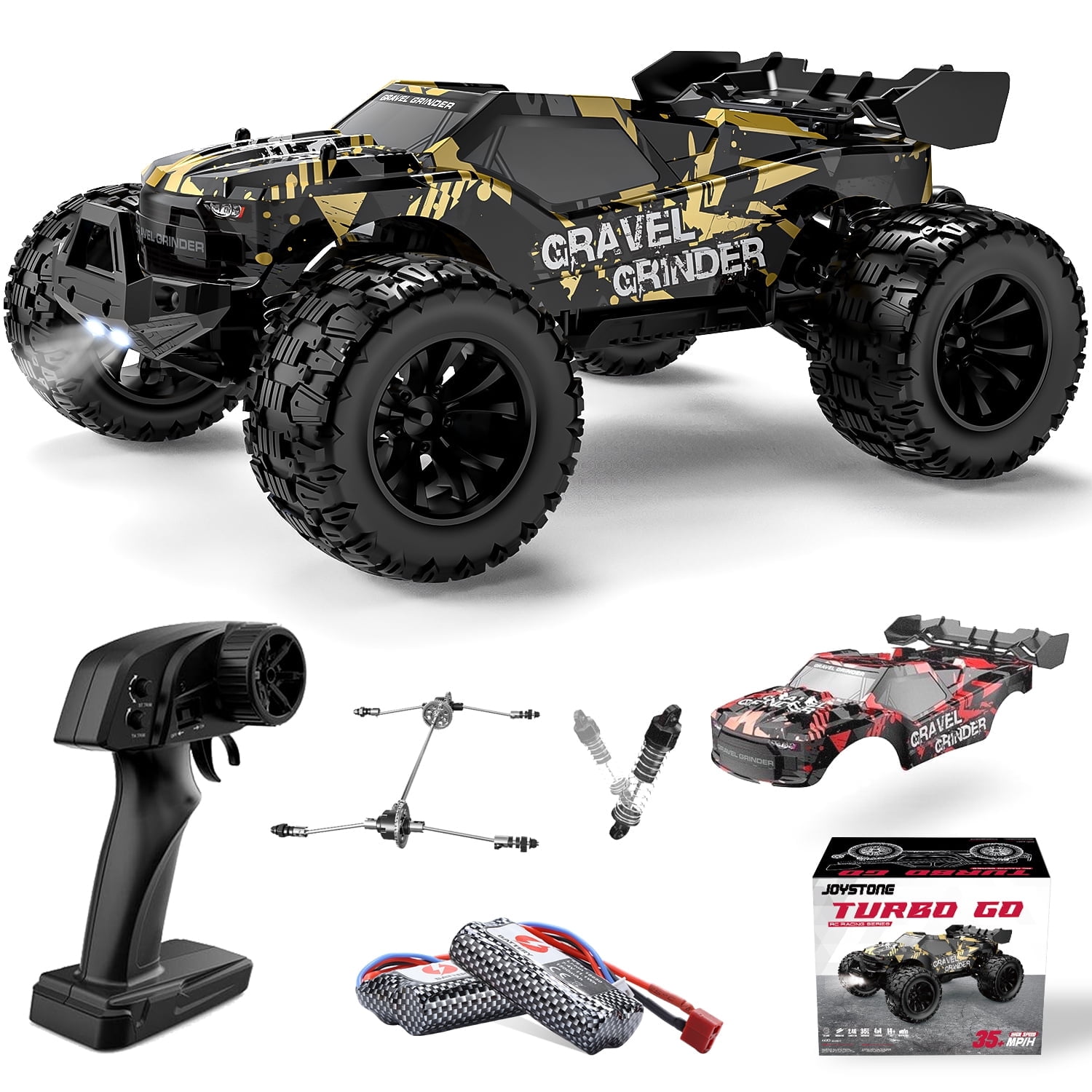 JoyStone 1/14 RC Car, 4WD Off-Road Remote Control Truck, 40+ MPH, 2 ...