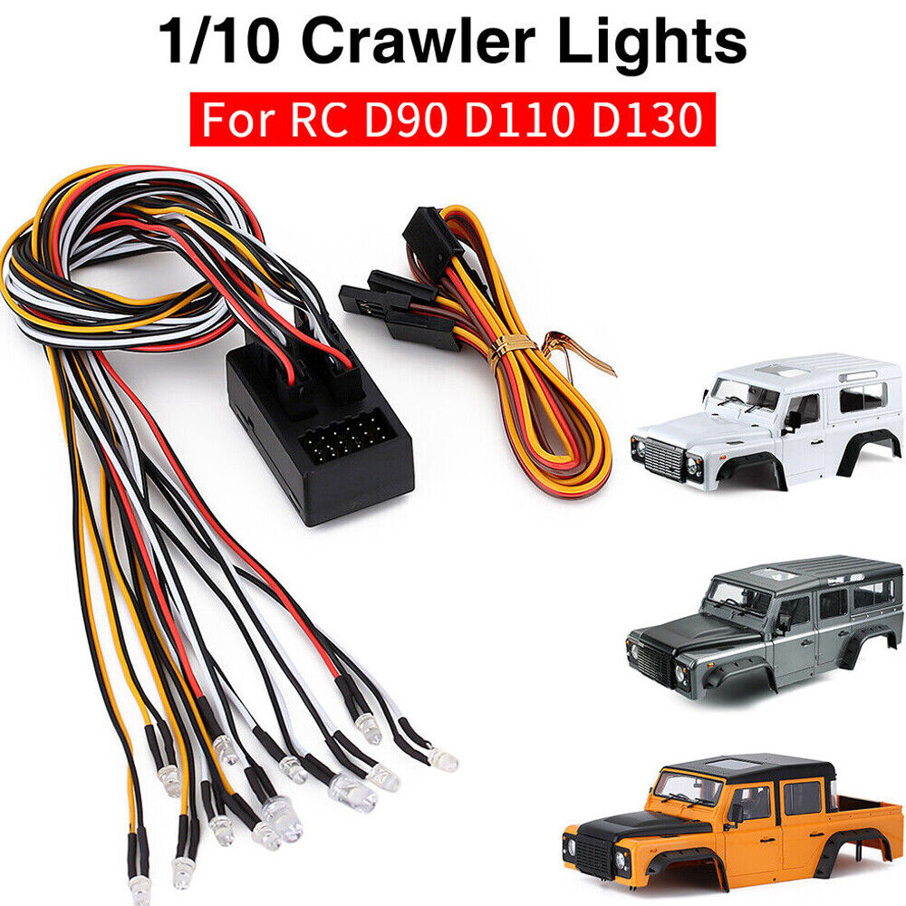 RC Car 12 LED Flash Lights Kit headlights turn light brake light Fit 1/ ...