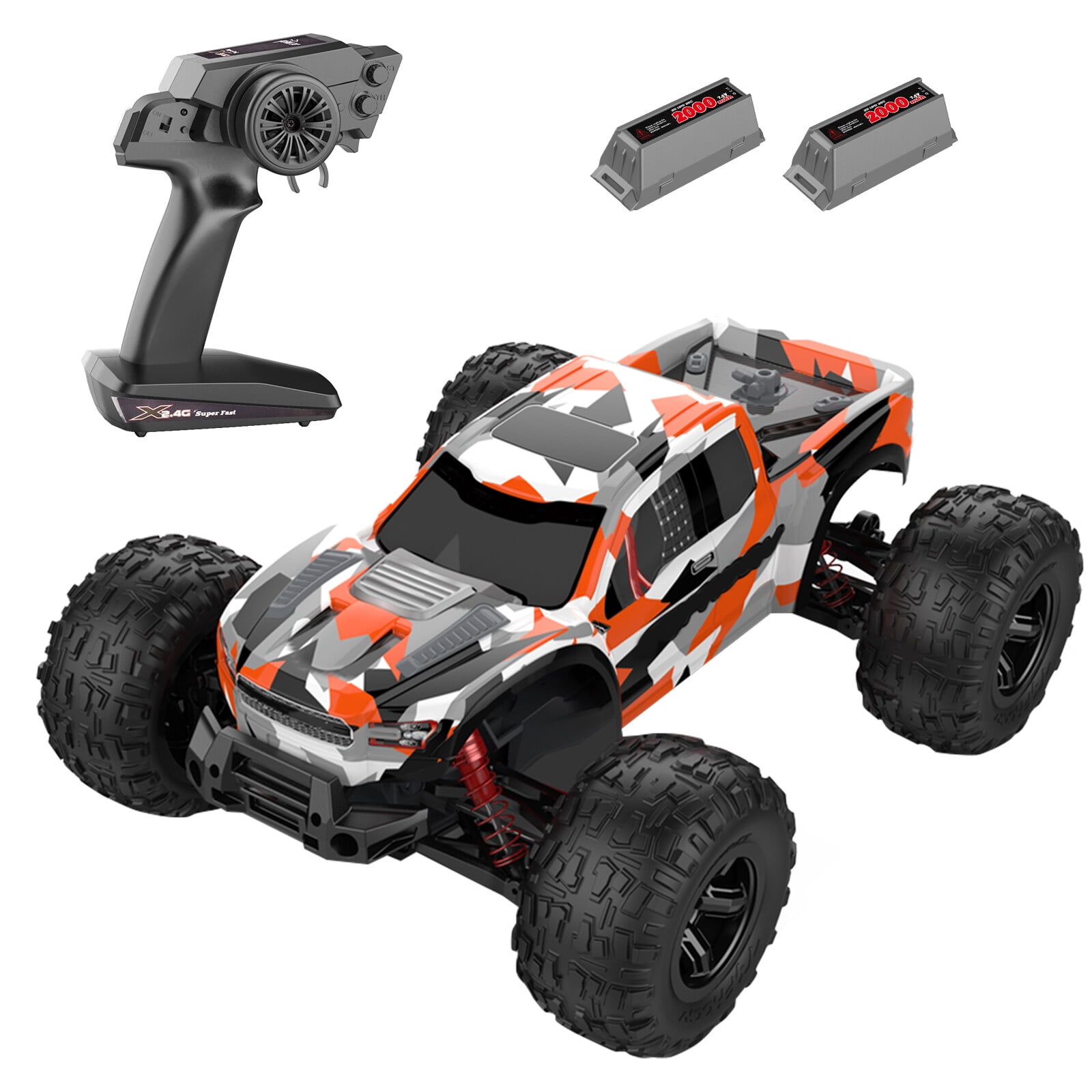 RC Car 2.4GHz Off-Road Car High Speed 48km/h 1/10 Racing Car 4WD Remote ...