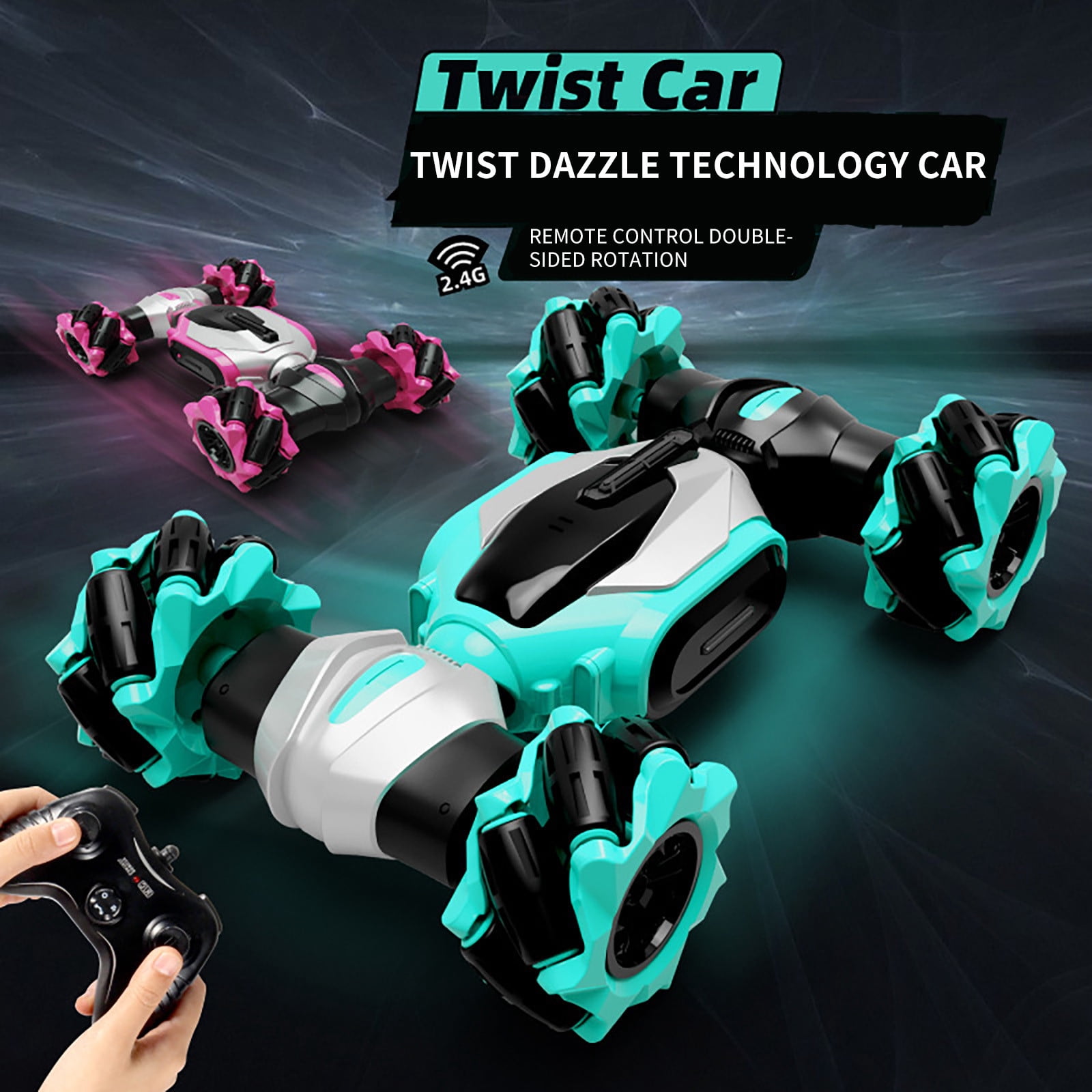 RC Car 4WD Radio Control Stunt Car Gesture Induction Twisting off-Road ...