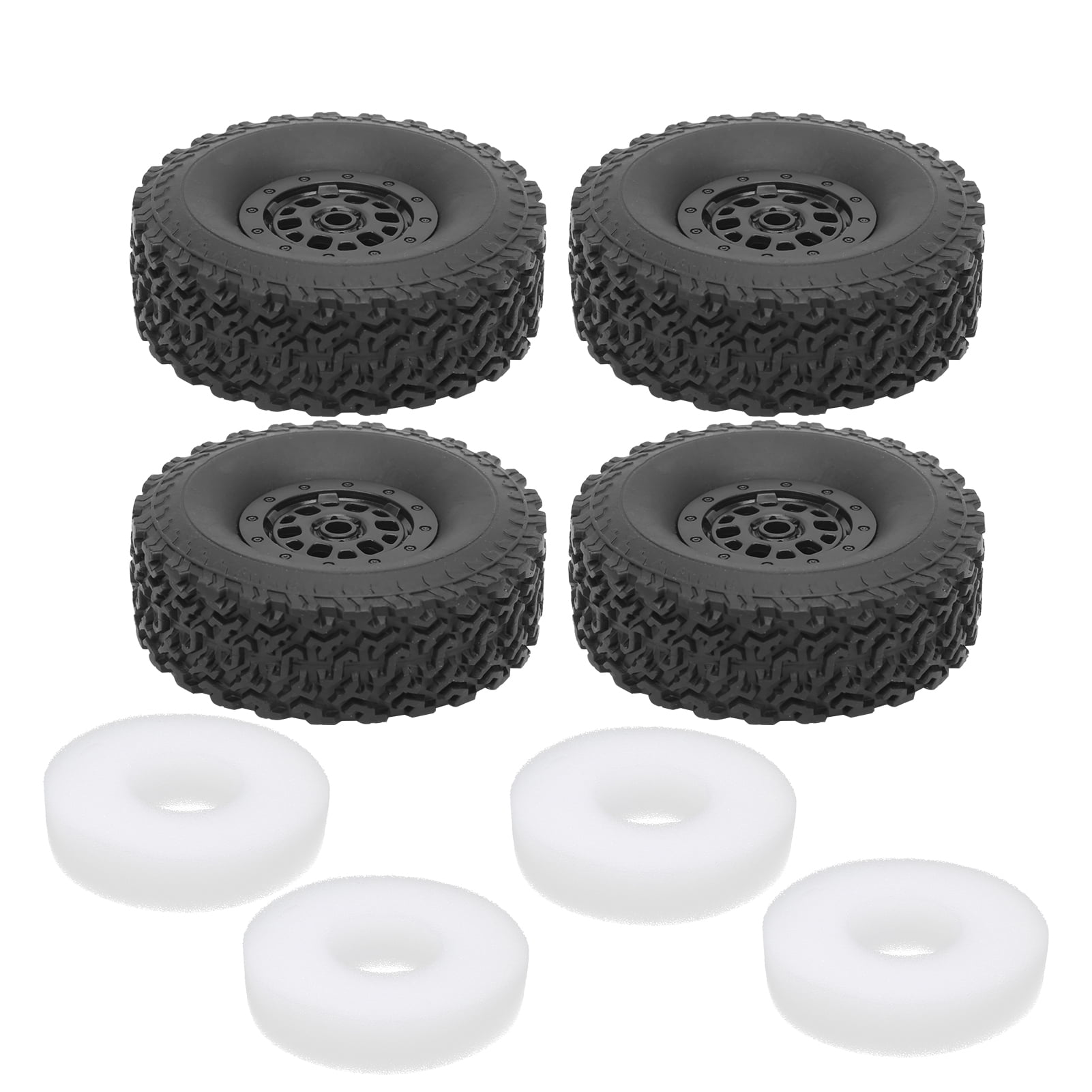 RC Car Accessory - Durable Plastic Rubber Tire Wheel Hub Sponge Set for ...