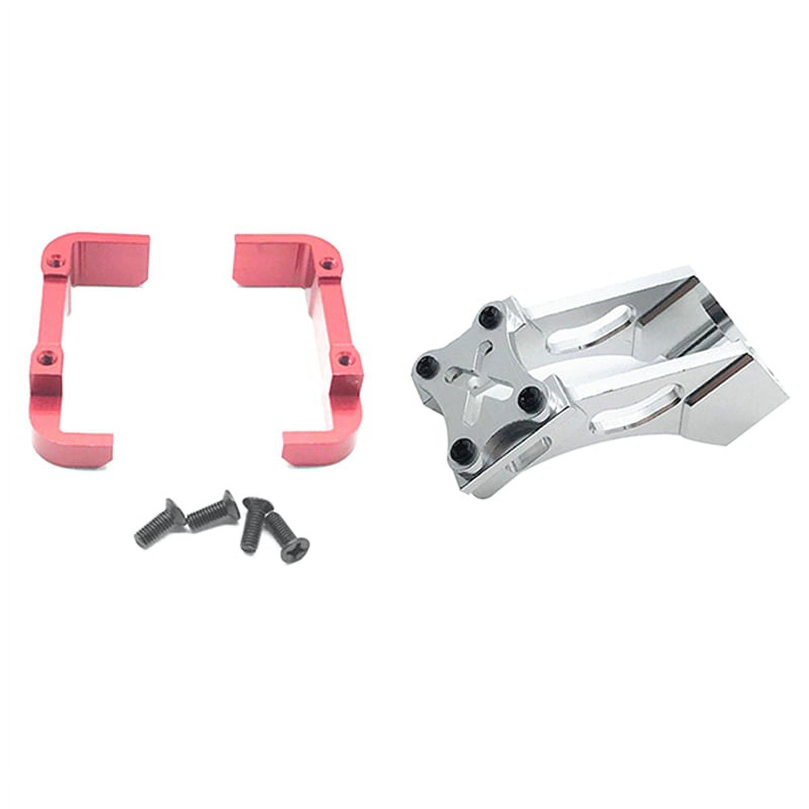 RC Car Battery Baffle Mount Base for 144001 1/14 4WD Red & Metal Tail ...