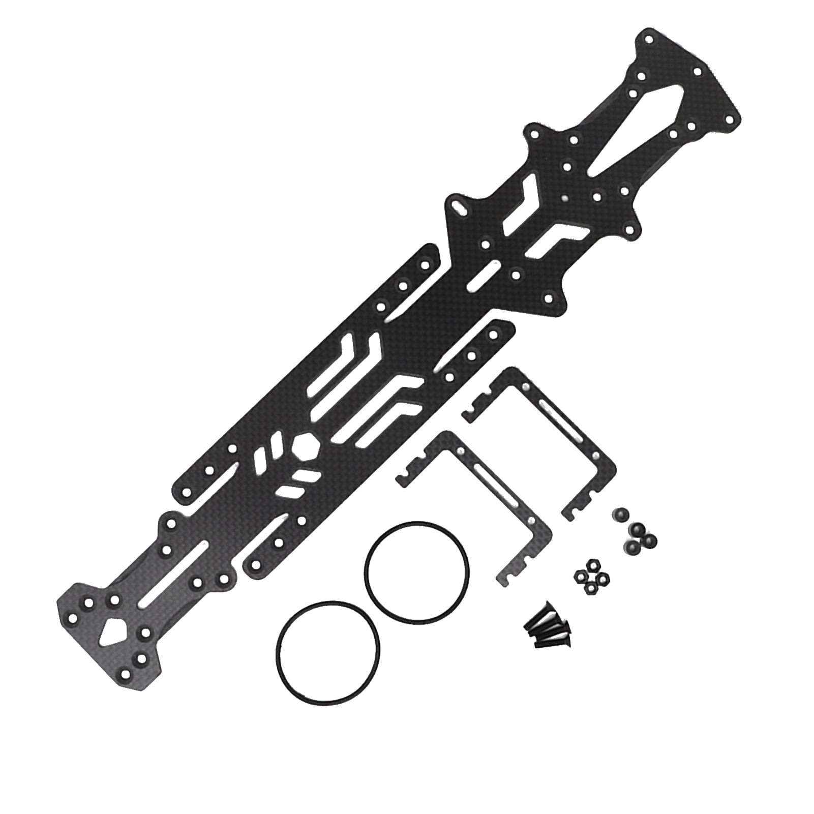 RC Car Carbon Fiber Chassis Narrow Vertical High Traction RC Chassis Plate Battery Holder for ...