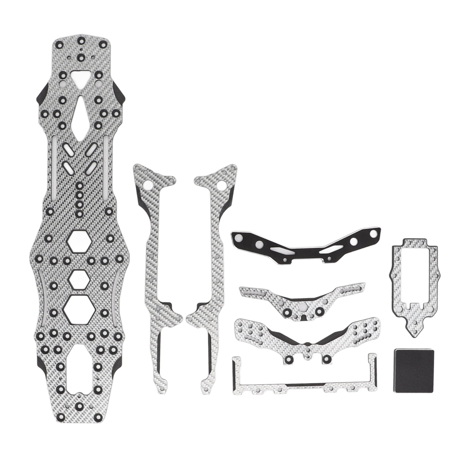 Rc Car Chassis Set Carbon Fiber And Aluminum Rc Car Upgrade Accessories For 3racing D5s Lite 1