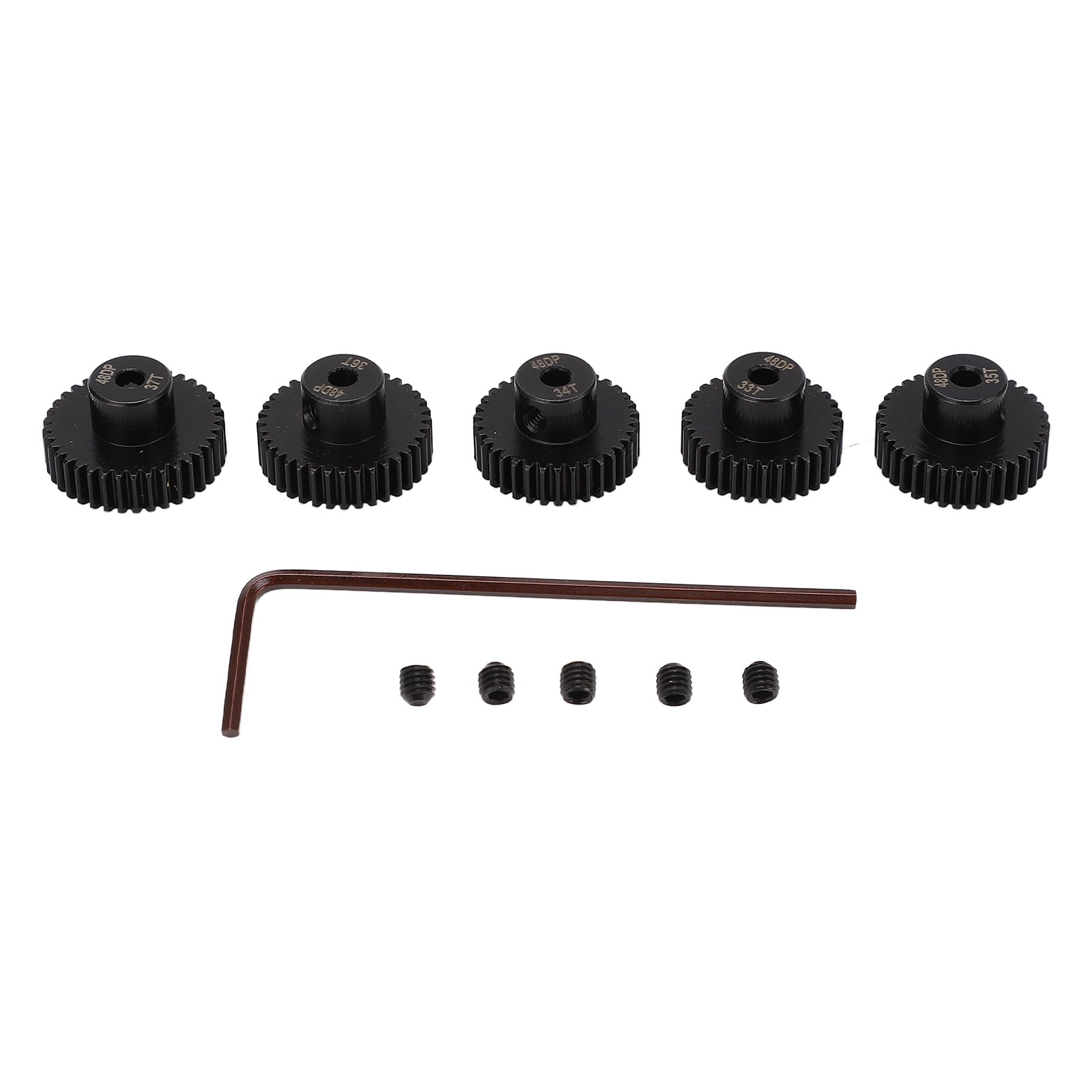 RC Car Gear Sets Black Low Noise Smooth Rolling Rust Proof Pinion Motor ...