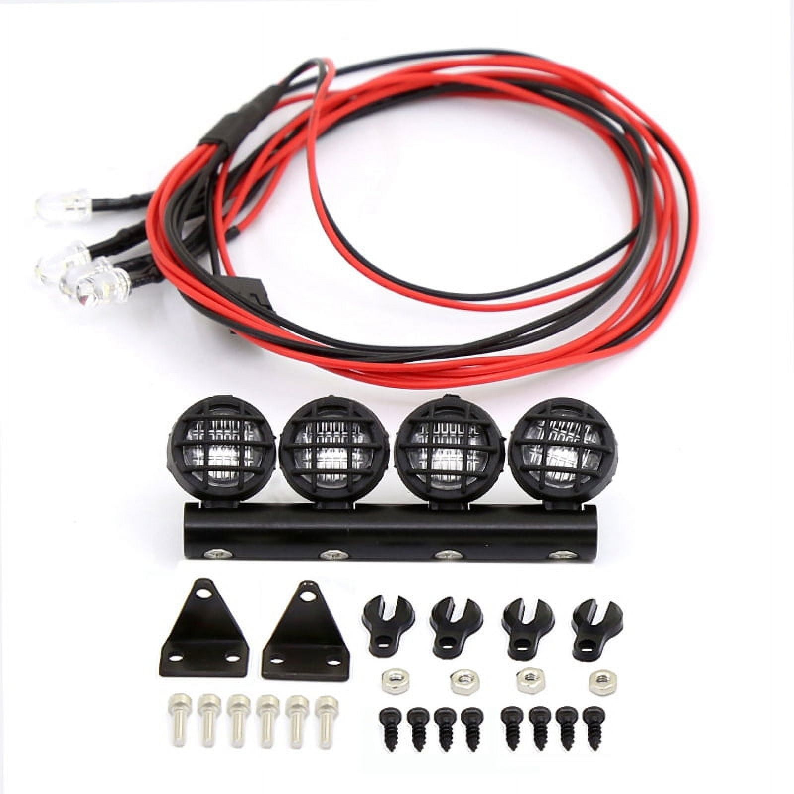 RC Car LED Roof Lamp Lights Bar for 1/18 1/24 RC Car Parts,4 LED ...