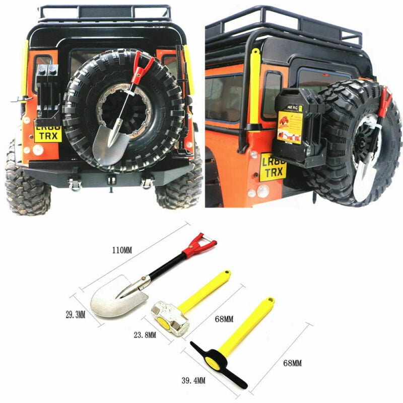 RC Car Plastic DIY Decorative Part Kit Shovel Hammer for WPL 1/10 RC ...