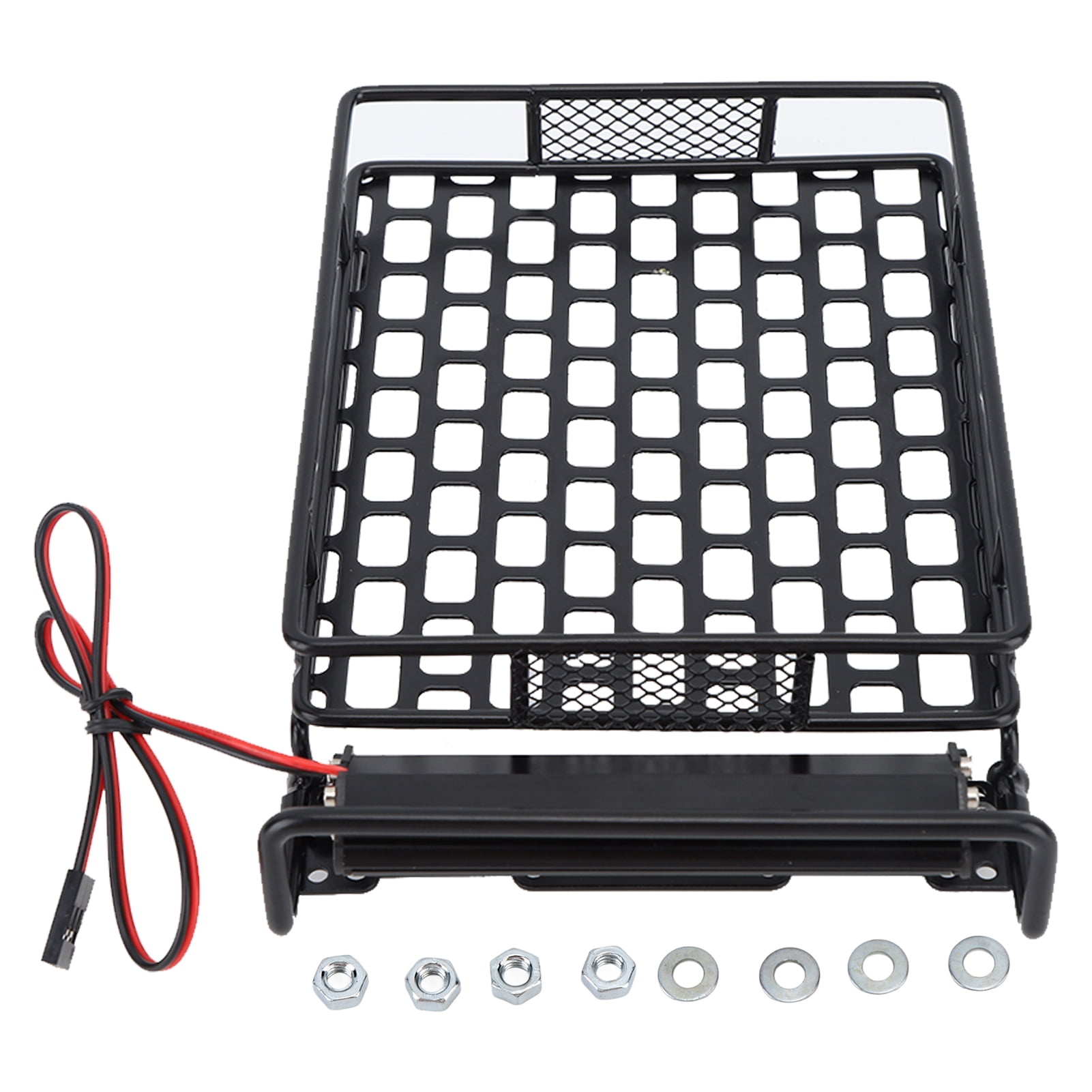 RC Car Roof Rack Black Iron Sturdy RC Roof Luggage Carrier with 8 LEDs ...