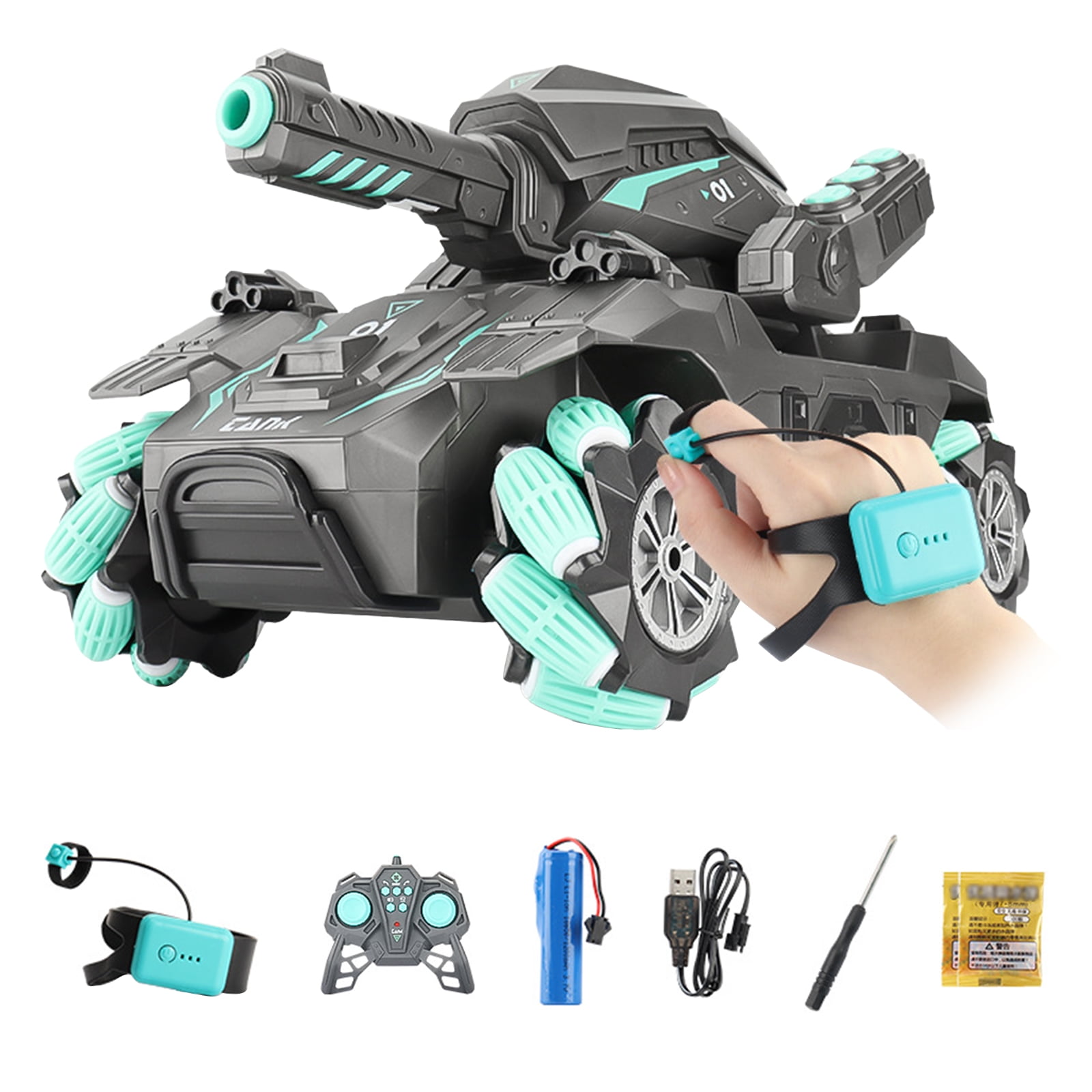 RC Car Toy Sensing Toy Car for Kids Dual Remote Control Green - Walmart.com