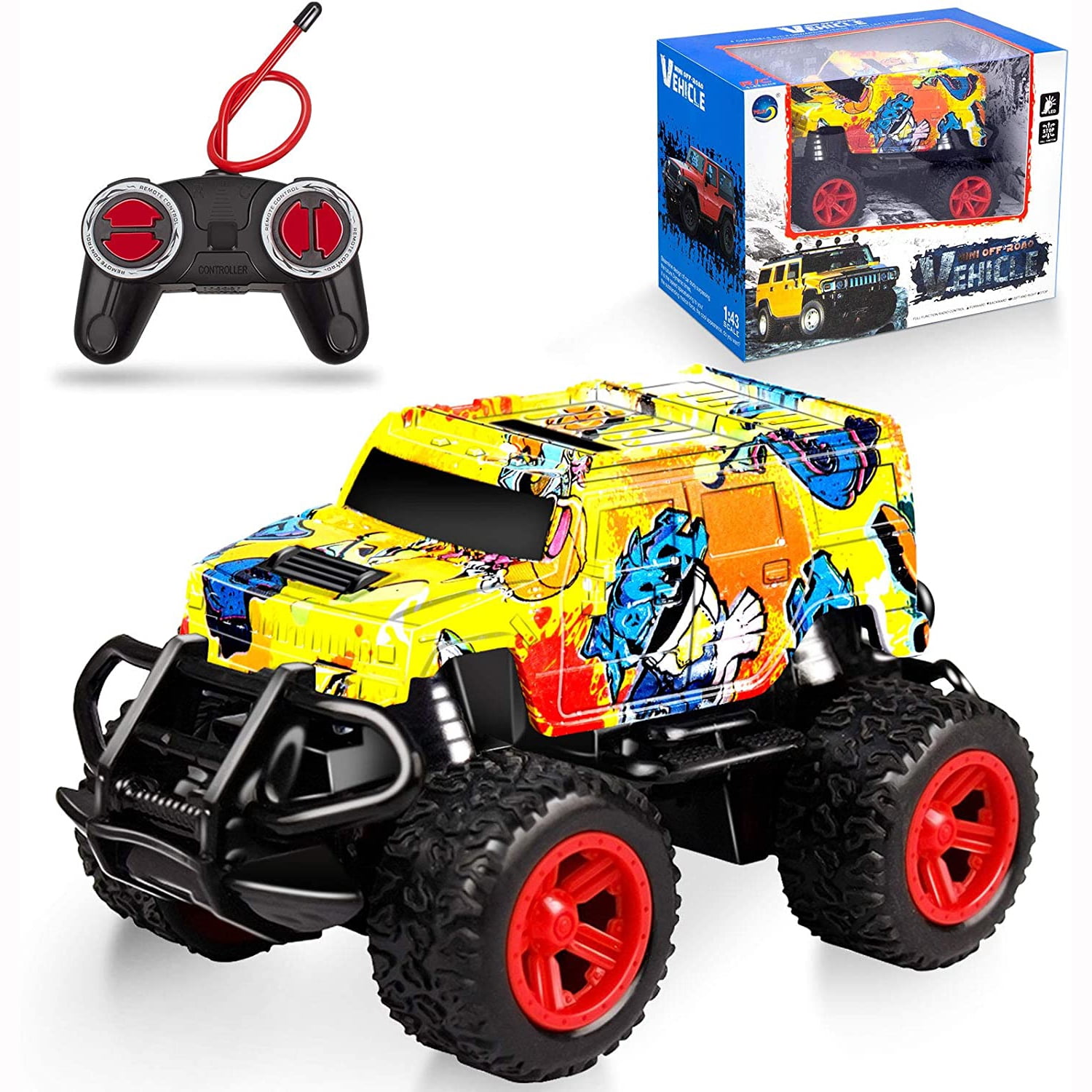RC Car Toys, Remote Control Car Monster Truck for Boys Kids Toys for ...
