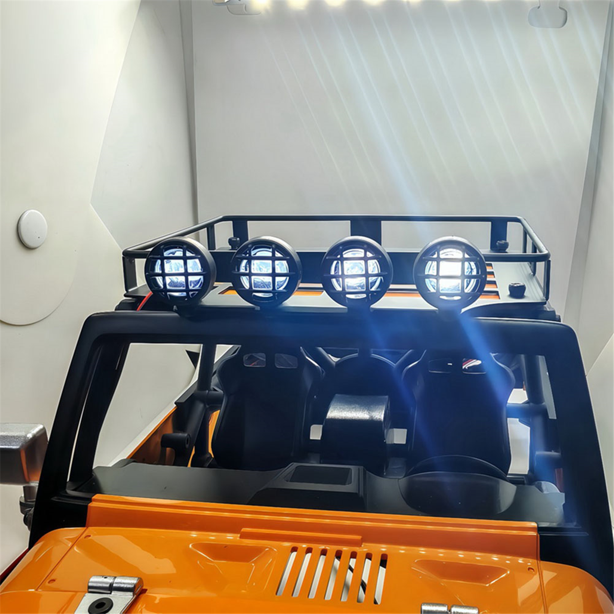 RC Car Tuning Upgrade Parts Metal Luggage Rack Light Kit for H12Y 1/12 ...