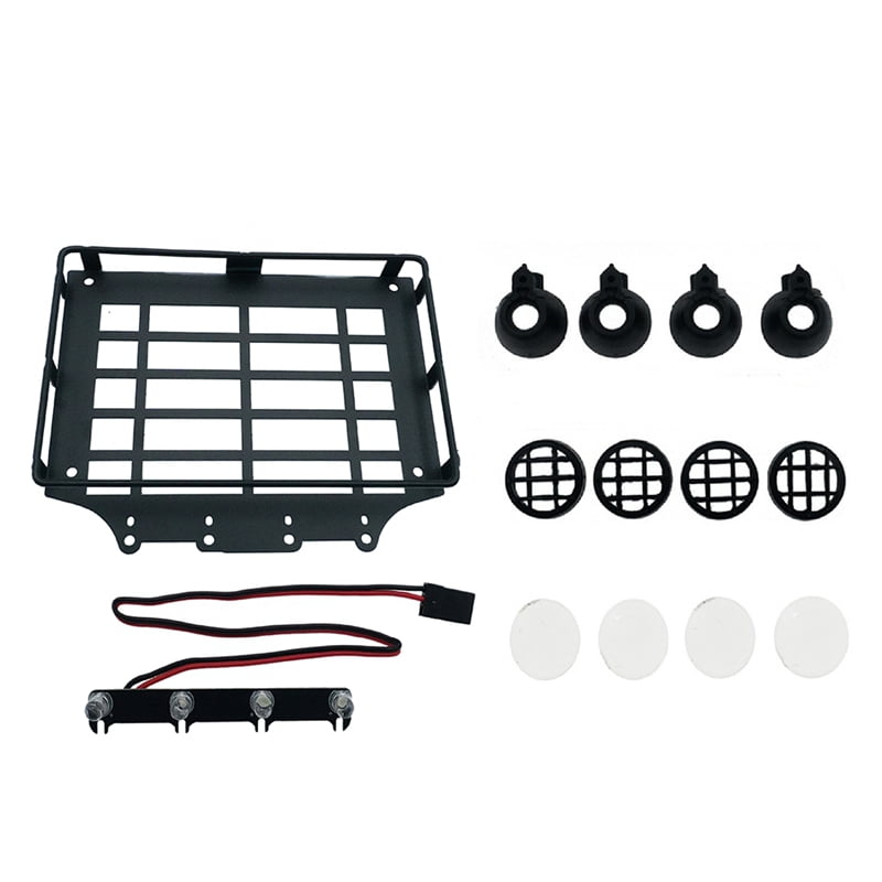RC Car Tuning Upgrade Parts Metal Luggage Rack Light Kit for H12Y 1/12 ...