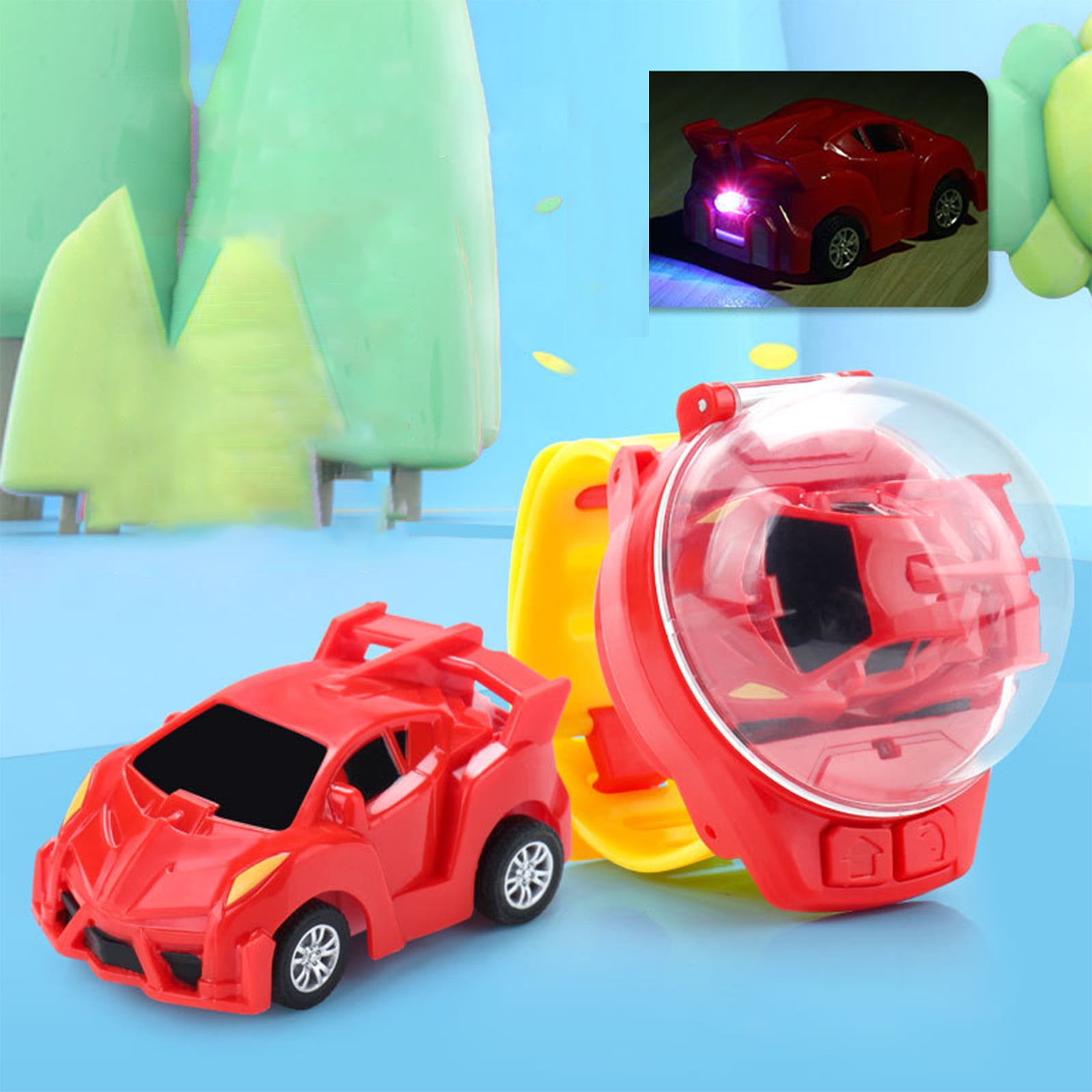 RC Car Watch Controller - Pocket-Sized Detachable Toy Car, 2.4GHz ...
