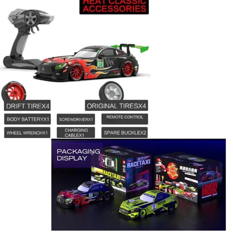 RC Cars 1:16 50km/h 2.4G Four-wheel High Speed Drive Drift Car Two Type ...