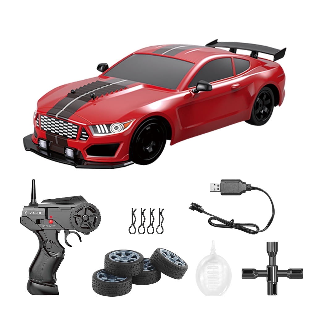 RC Cars 1:16 Scale Radio Control Cars with LED Lights, 2.4Ghz 4WD All ...