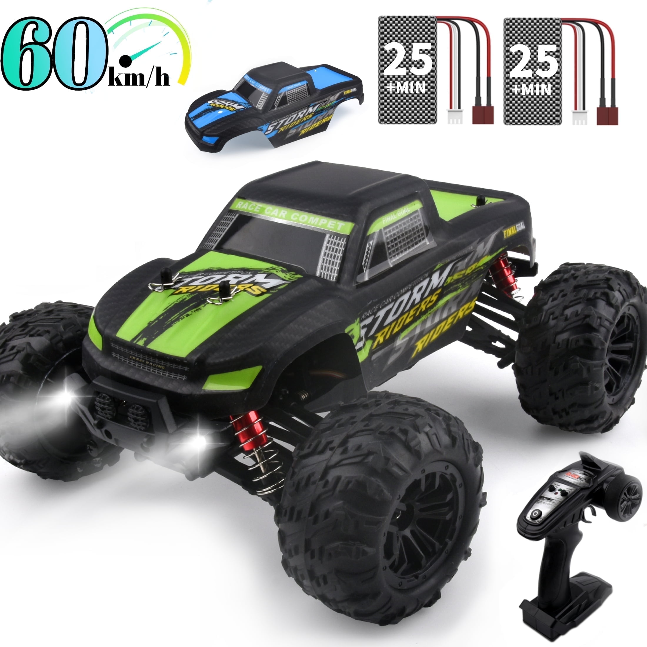 YLSHRF RC Cars, 1:16 Scale 4x4 All Terrain Off-Road Truck, 40+MPH ...