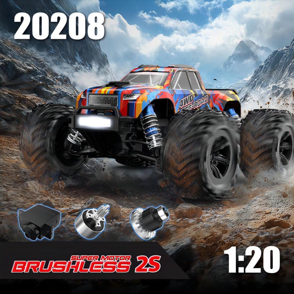 RC Cars 1:20 Mini Brushless High Speed Off Road RC Vehicle with LED ...