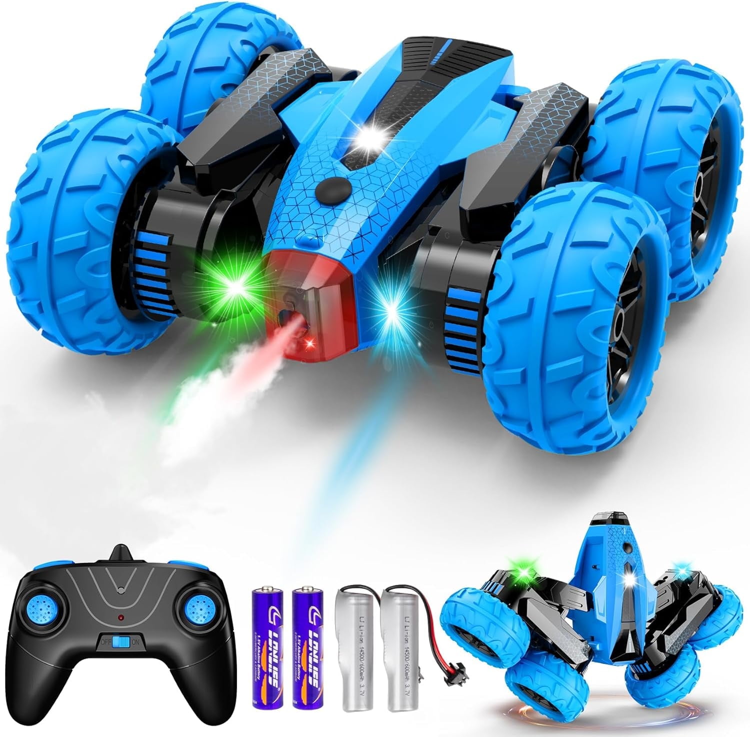 RC Cars, 2.4GHz Fast Stunt RC Car, 4WD Double Sided 360° Rotating RC ...